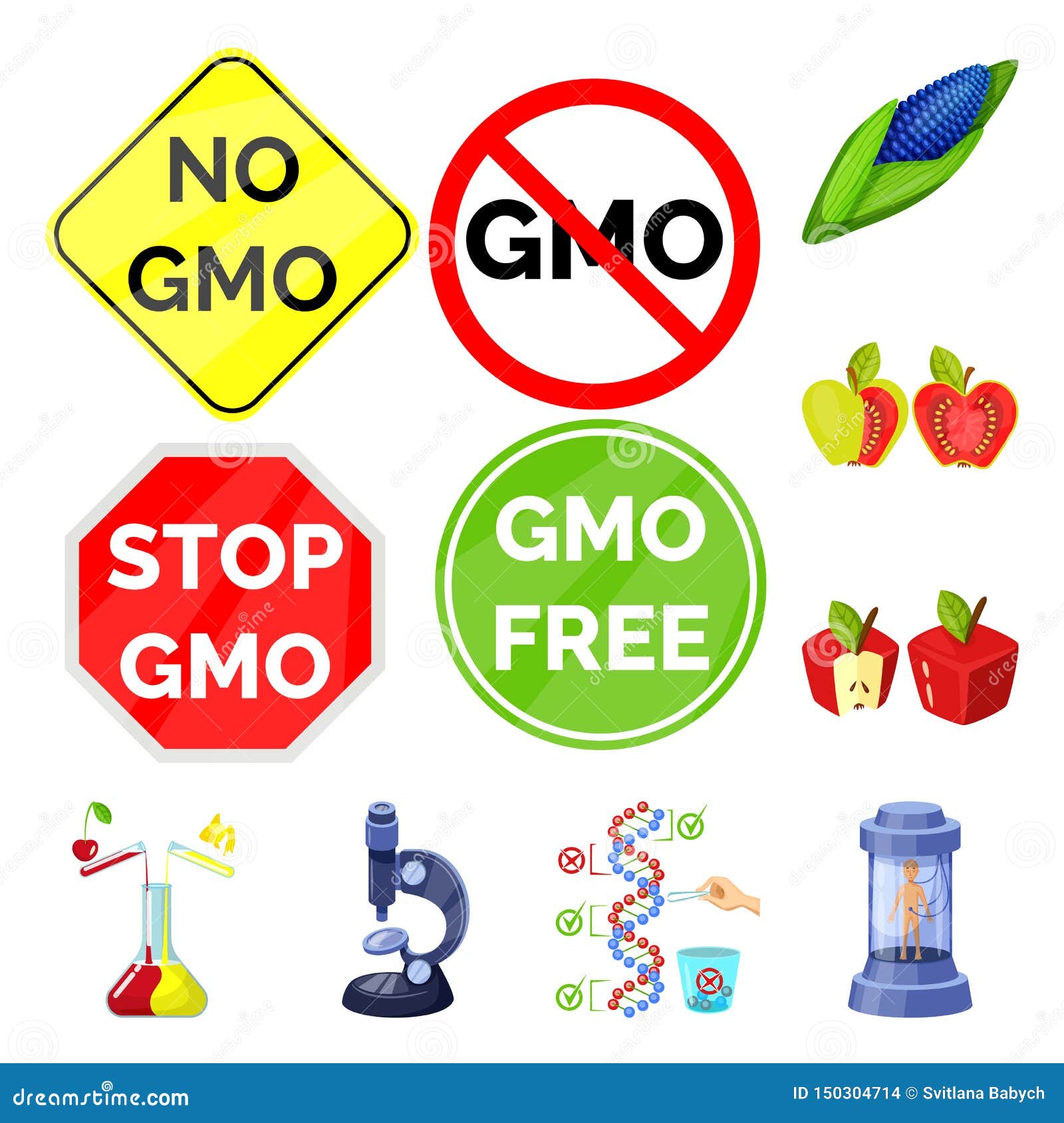 Vector Design of Modified and Genetically Symbol. Set of Modified and ...