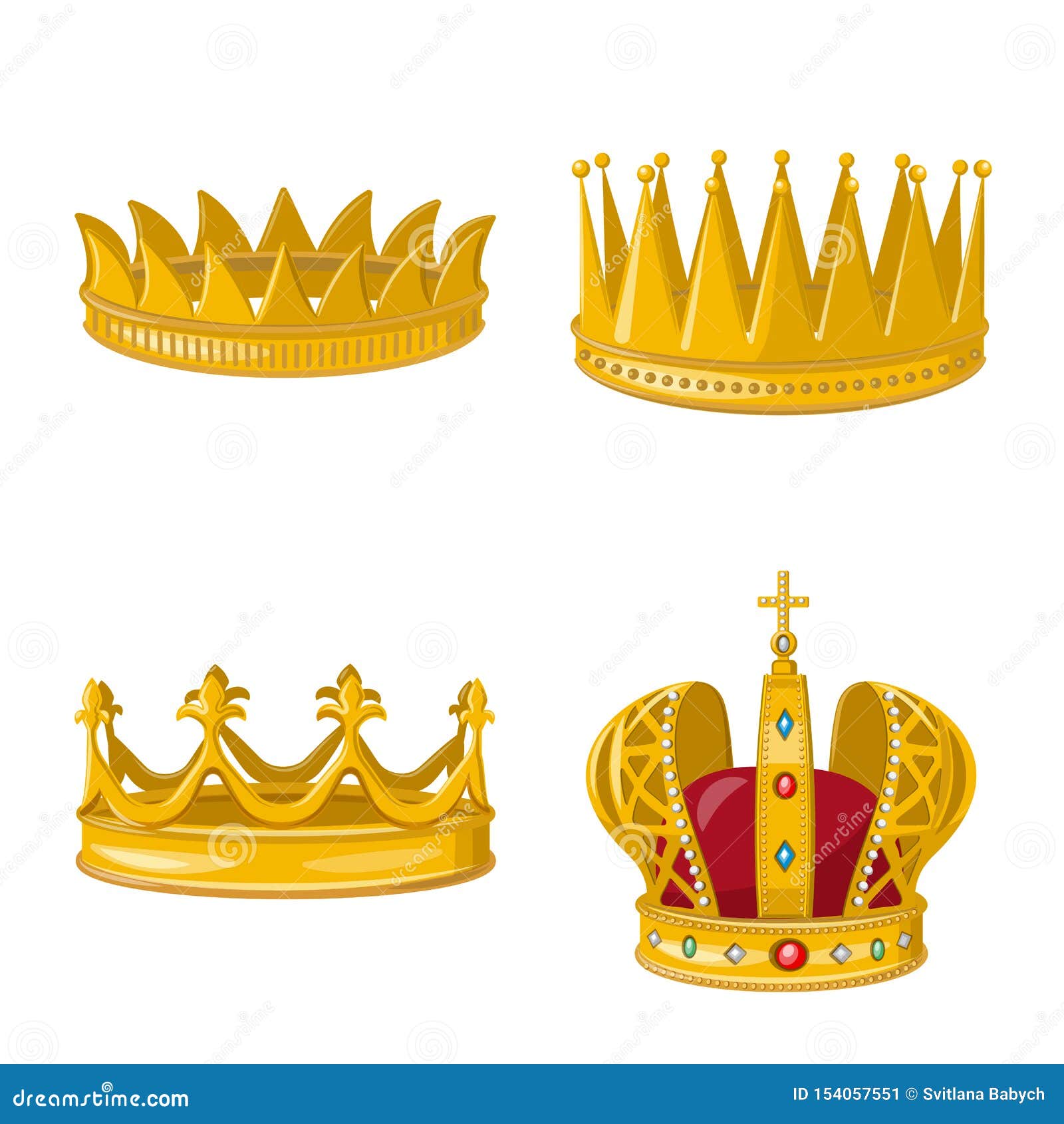 Vector Design of Monarchy and Gold Icon. Collection of Monarchy and ...