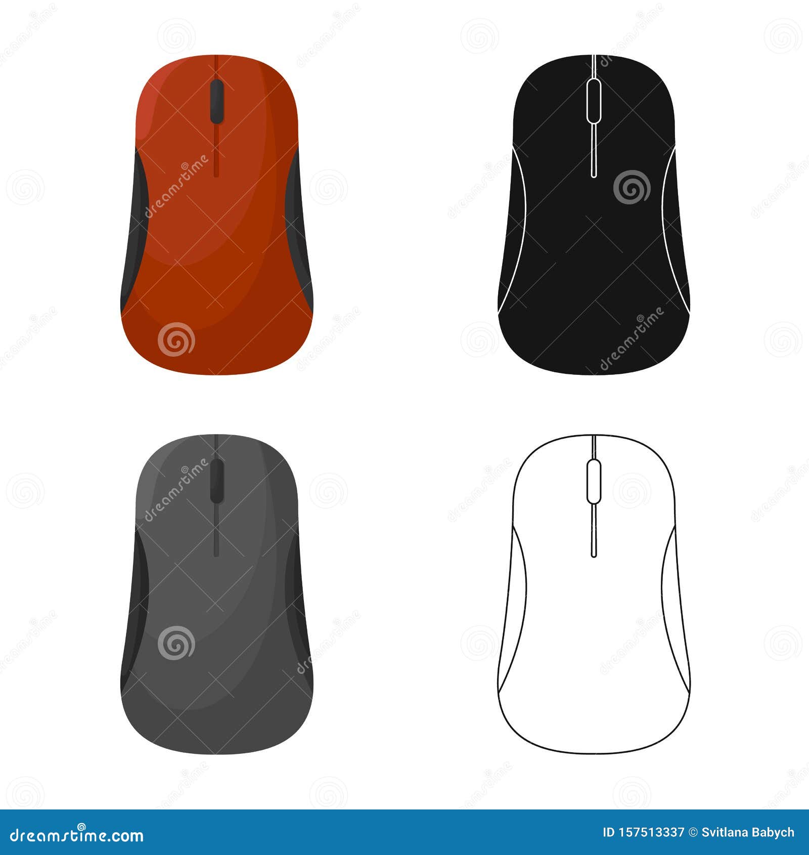 Vector Design of Mouse and Hand Logo. Set of Mouse and Click Stock ...