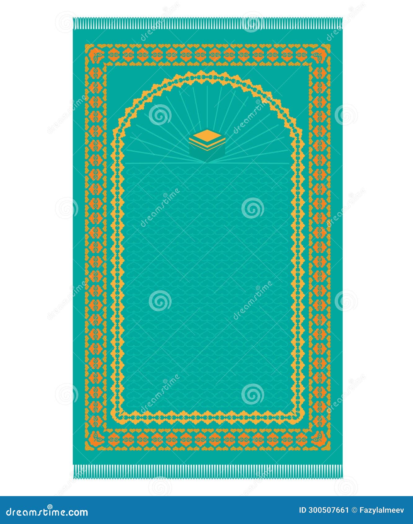 Vector Design of Muslim Prayer Rug with Decorative Elements. Islamic ...