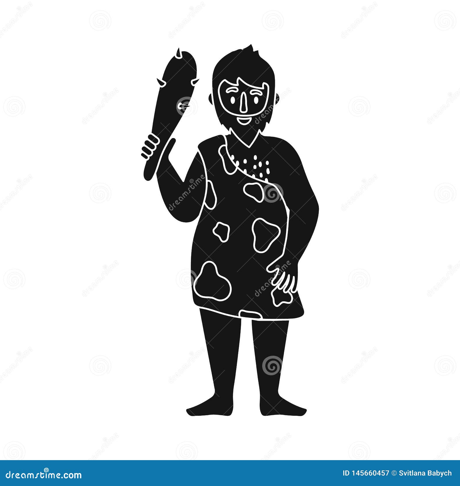 Vector Design of Neanderthal and Man Logo. Set of Neanderthal and ...