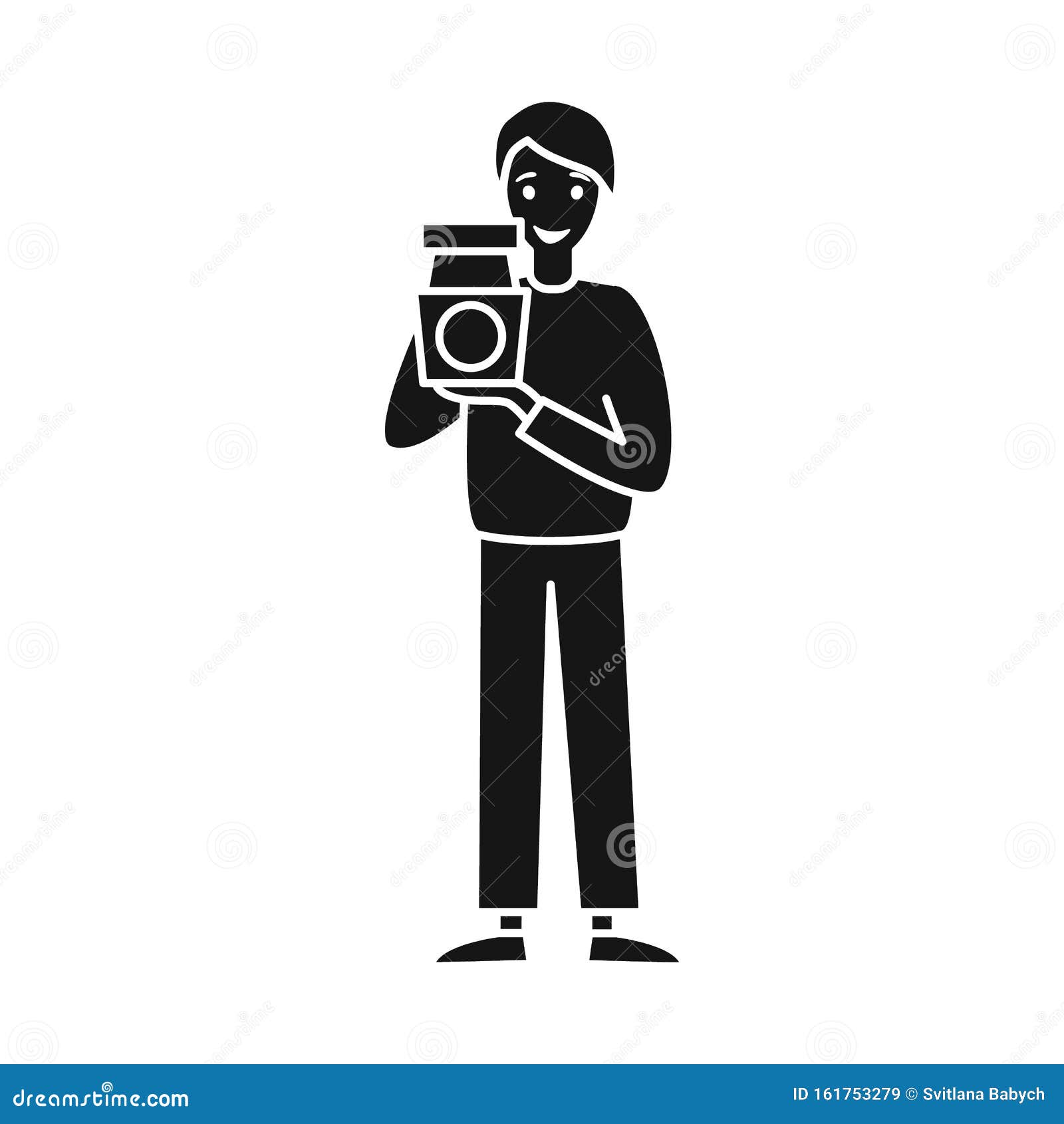Isolated Object of Operator and Camera Icon. Web Element of Operator ...