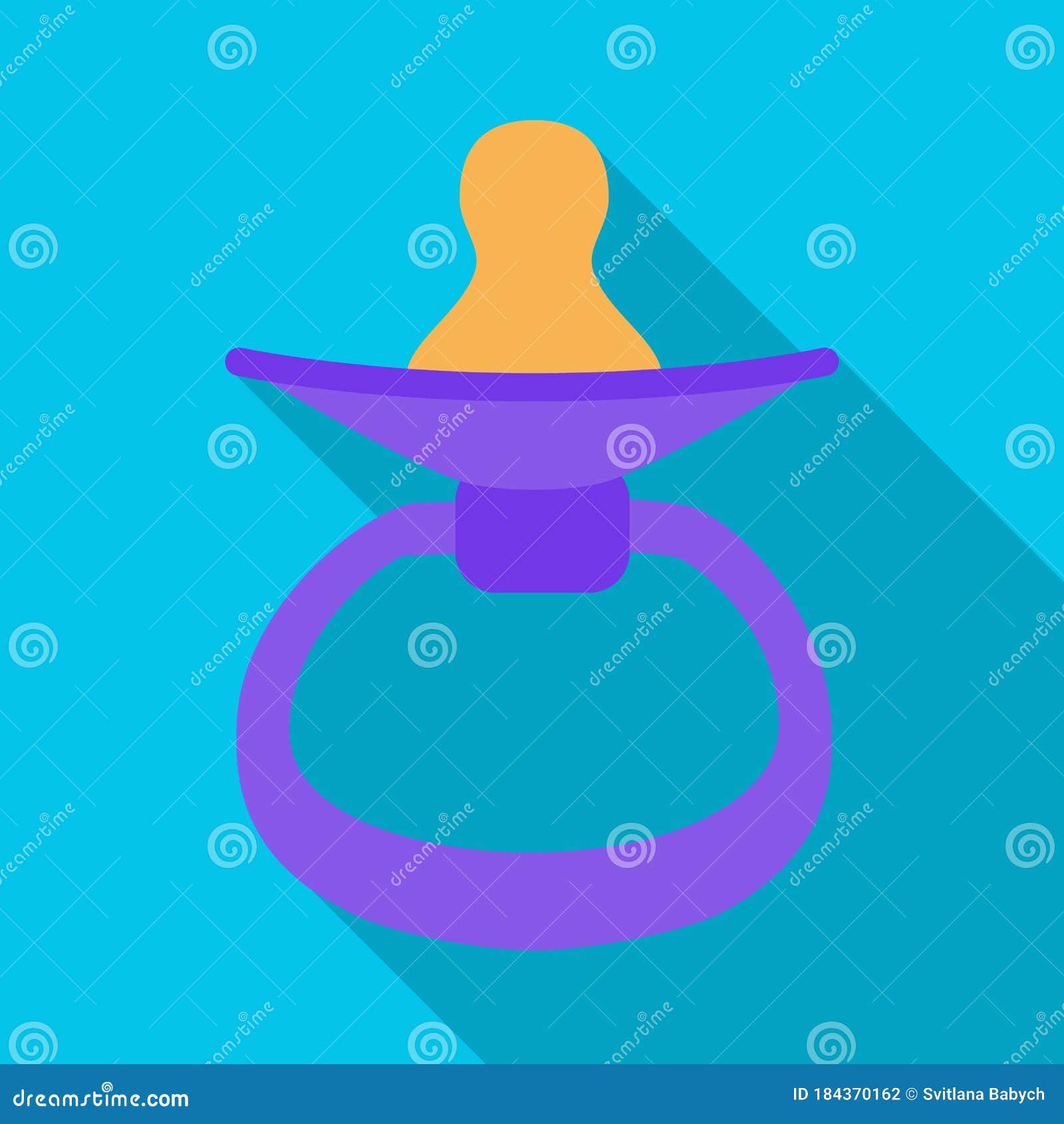 Vector Design of Pacifier and Childhood Sign. Web Element of Pacifier ...
