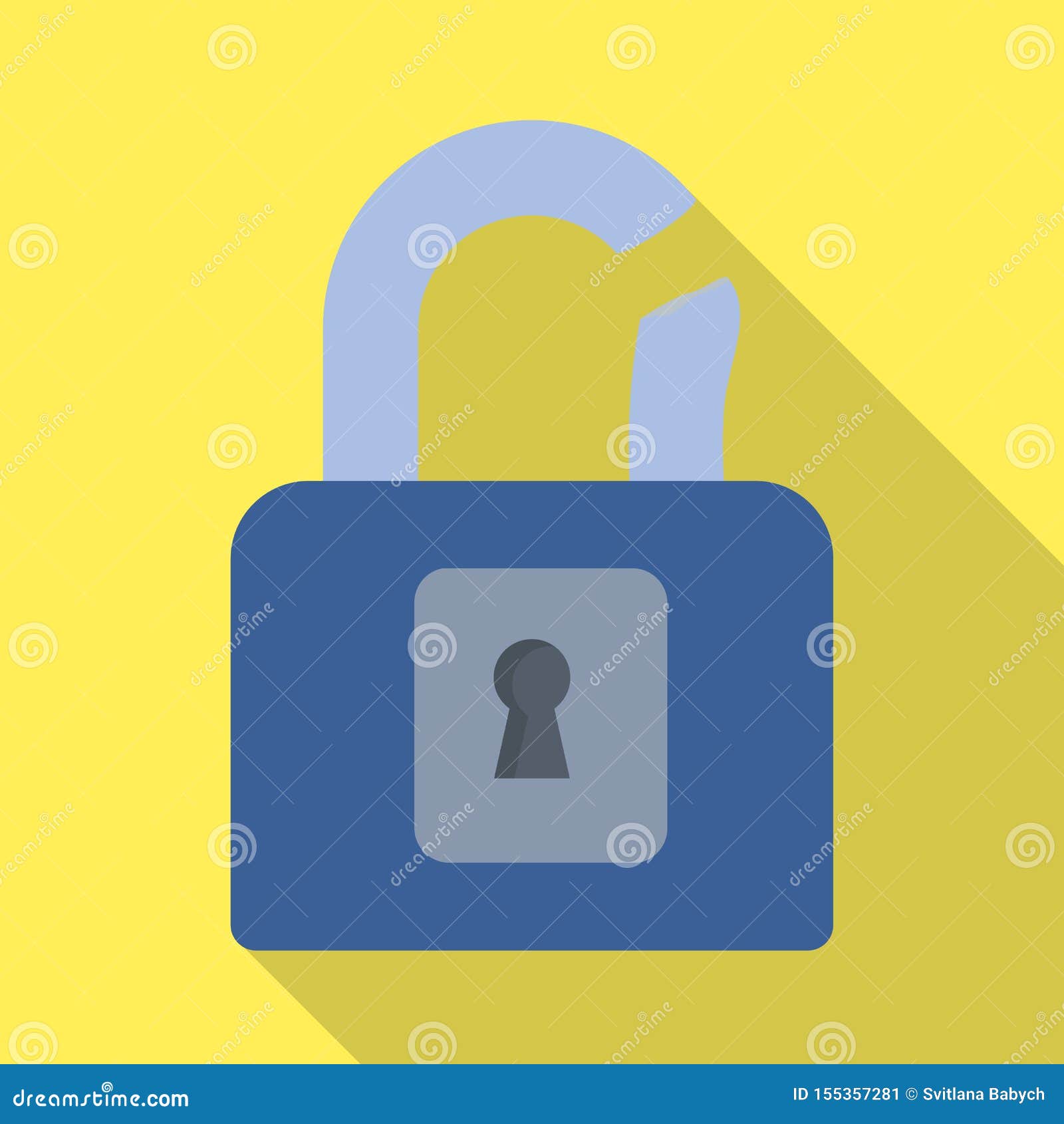 Vector Design of Padlock and Crack Logo. Set of Padlock and Security ...