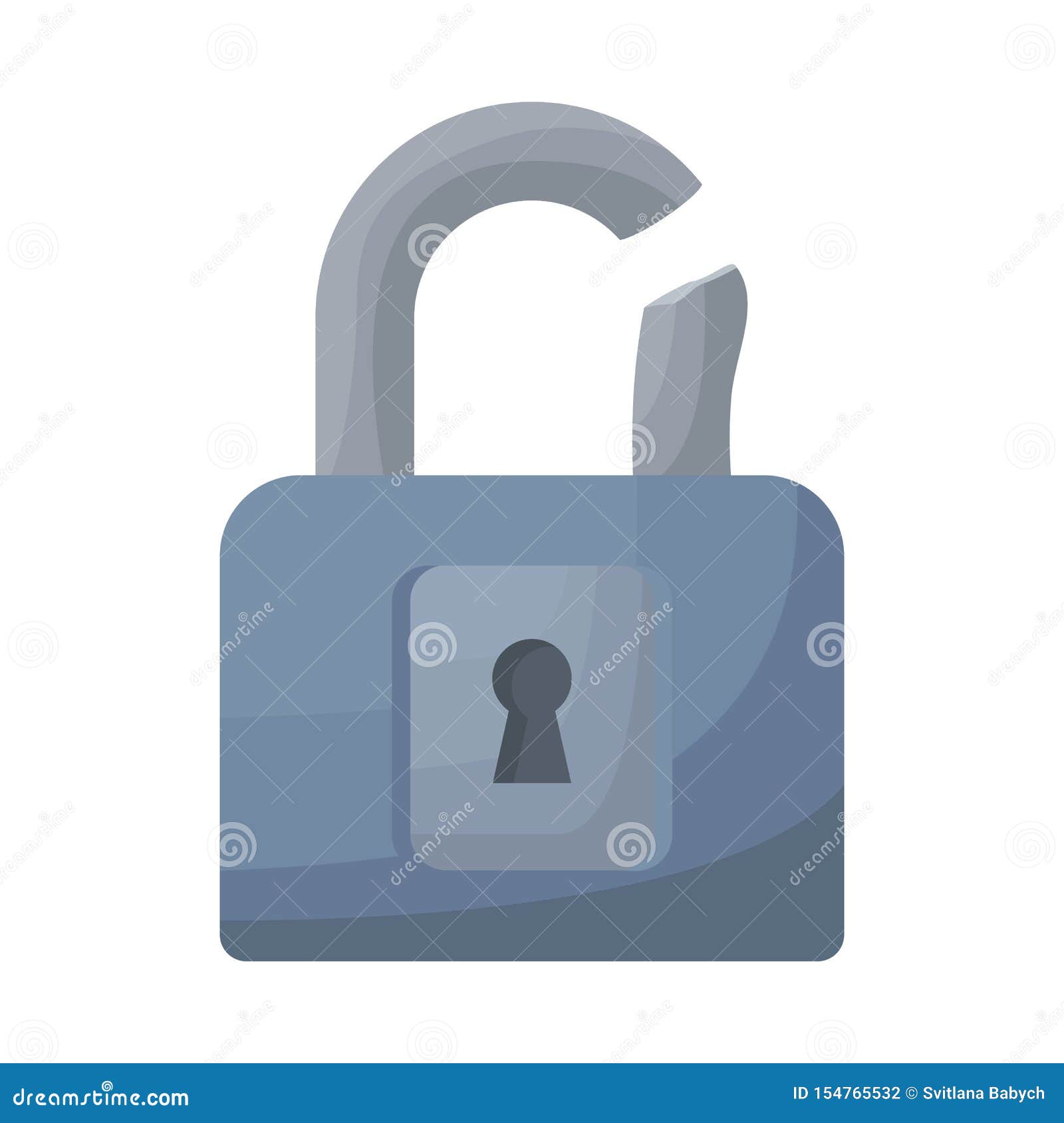 Vector Design of Padlock and Crack Logo. Set of Padlock and Security ...