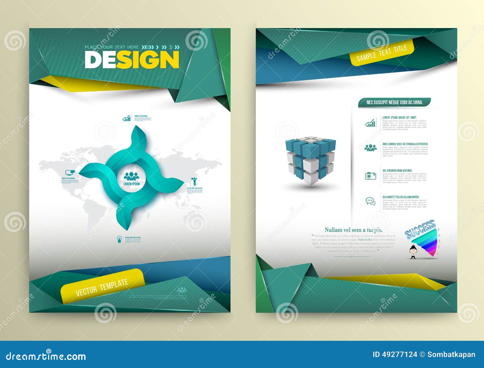 Vector Design Page Template Modern Style. Stock Vector - Illustration ...