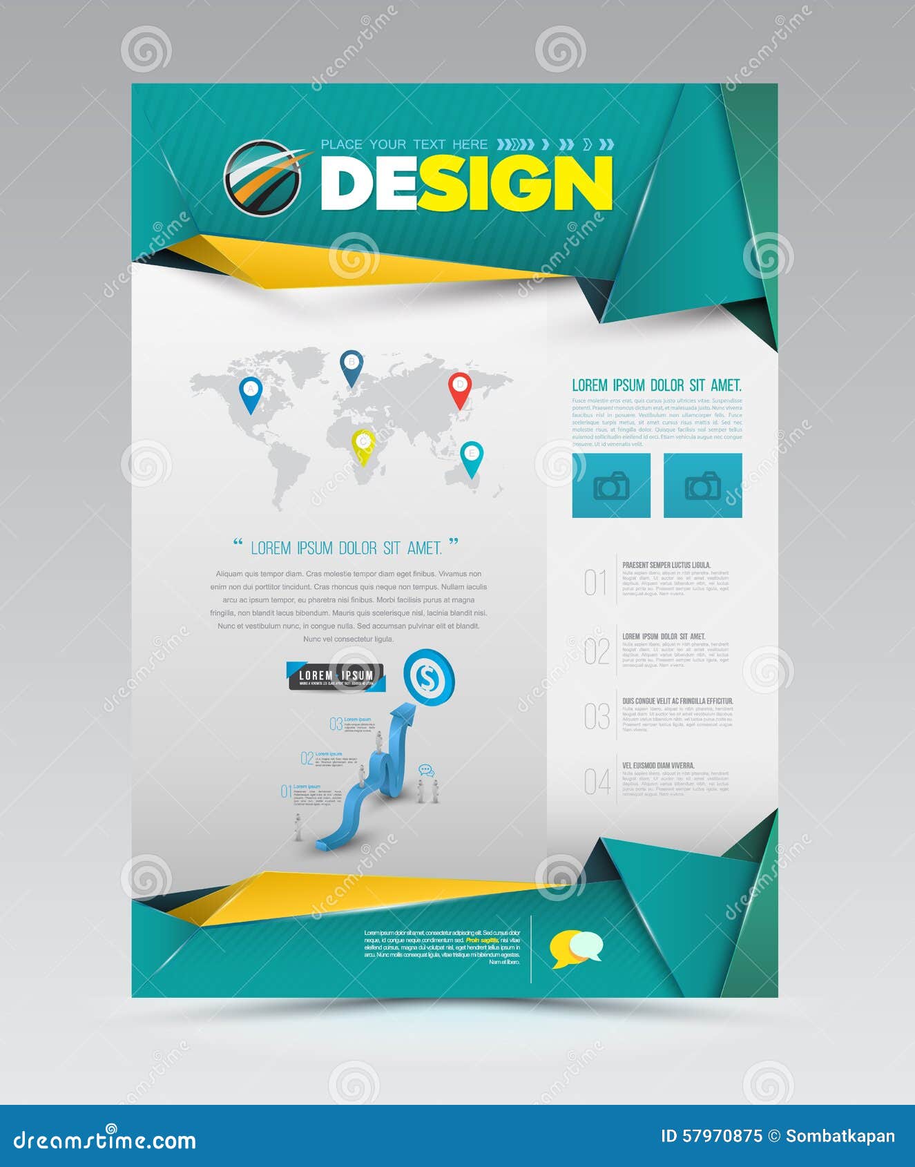 Vector Design Page Template Modern Style. Stock Vector - Illustration ...