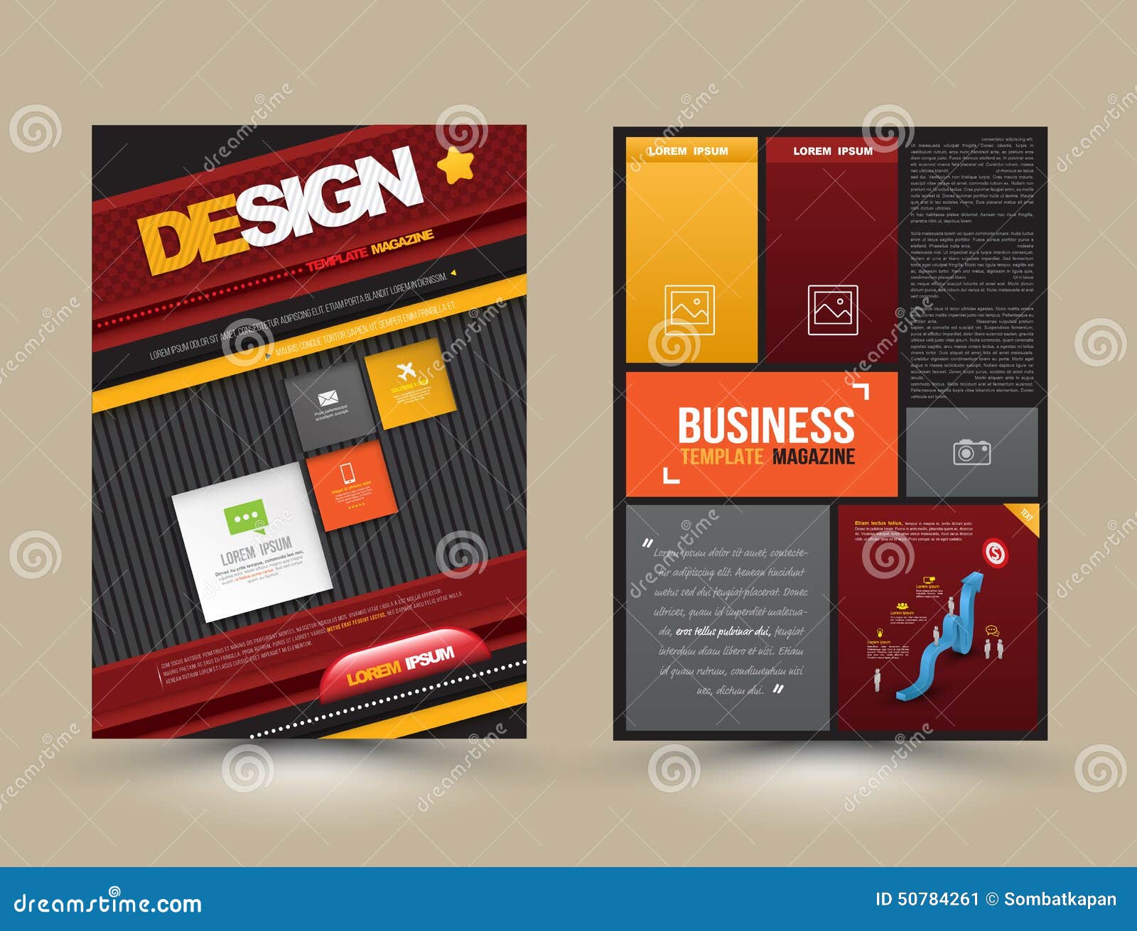 Vector Design Page Template Modern Style. Stock Vector - Illustration ...