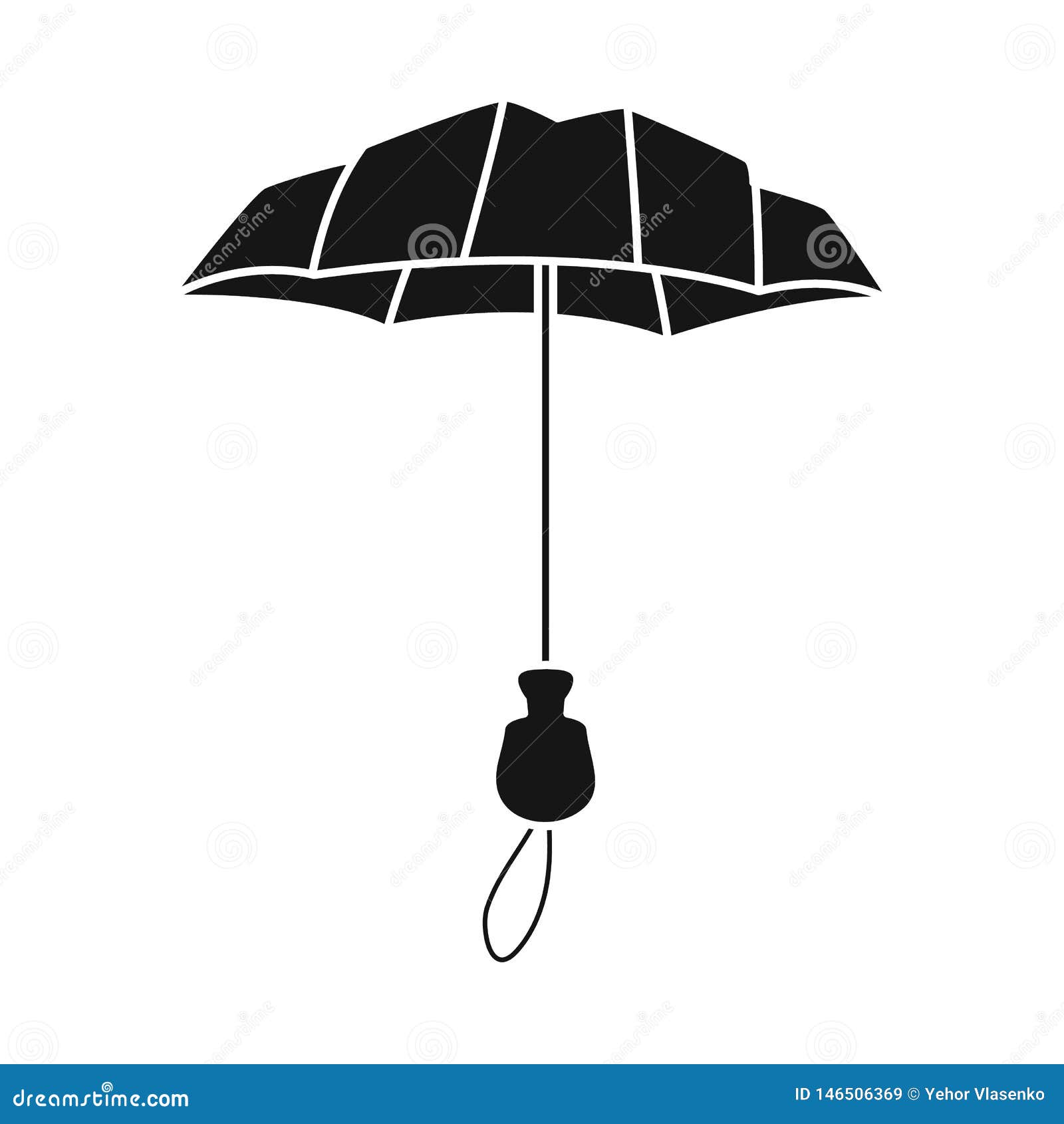 Isolated Object of Parasol and Coverage Symbol. Collection of Parasol ...