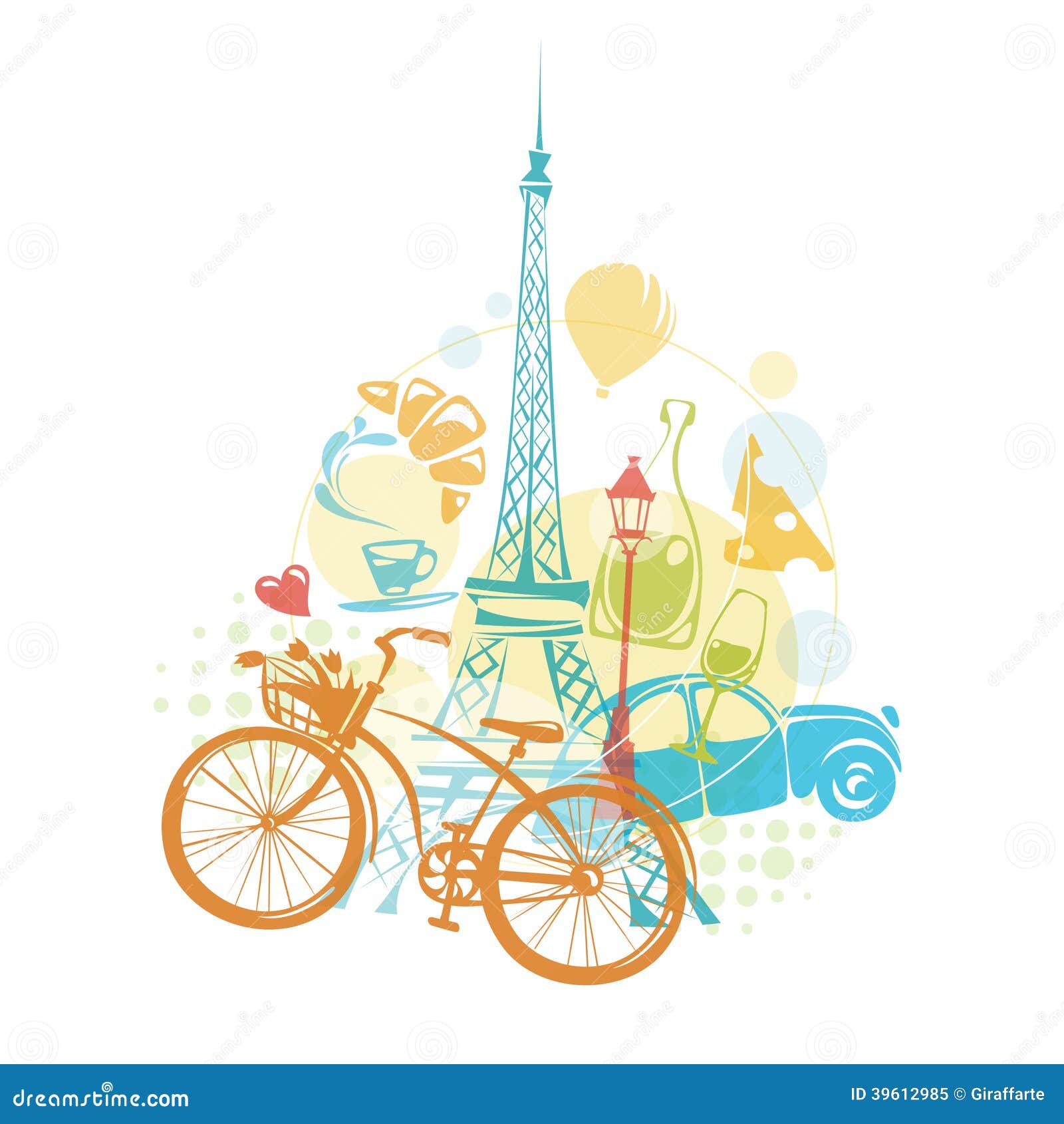 Vector Design with Paris Elements Stock Vector - Illustration of ...