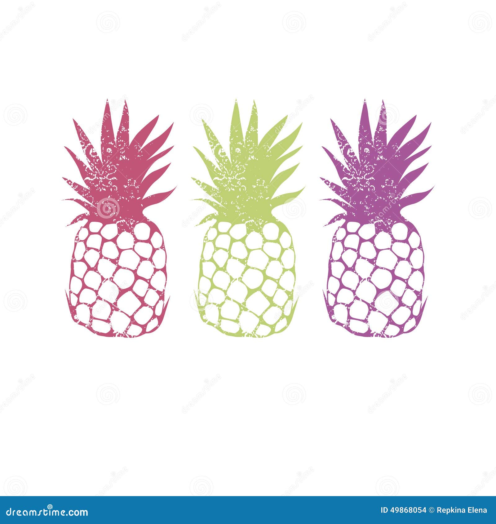 Vector Design with Pineapple Fruit Stock Vector - Illustration of ...
