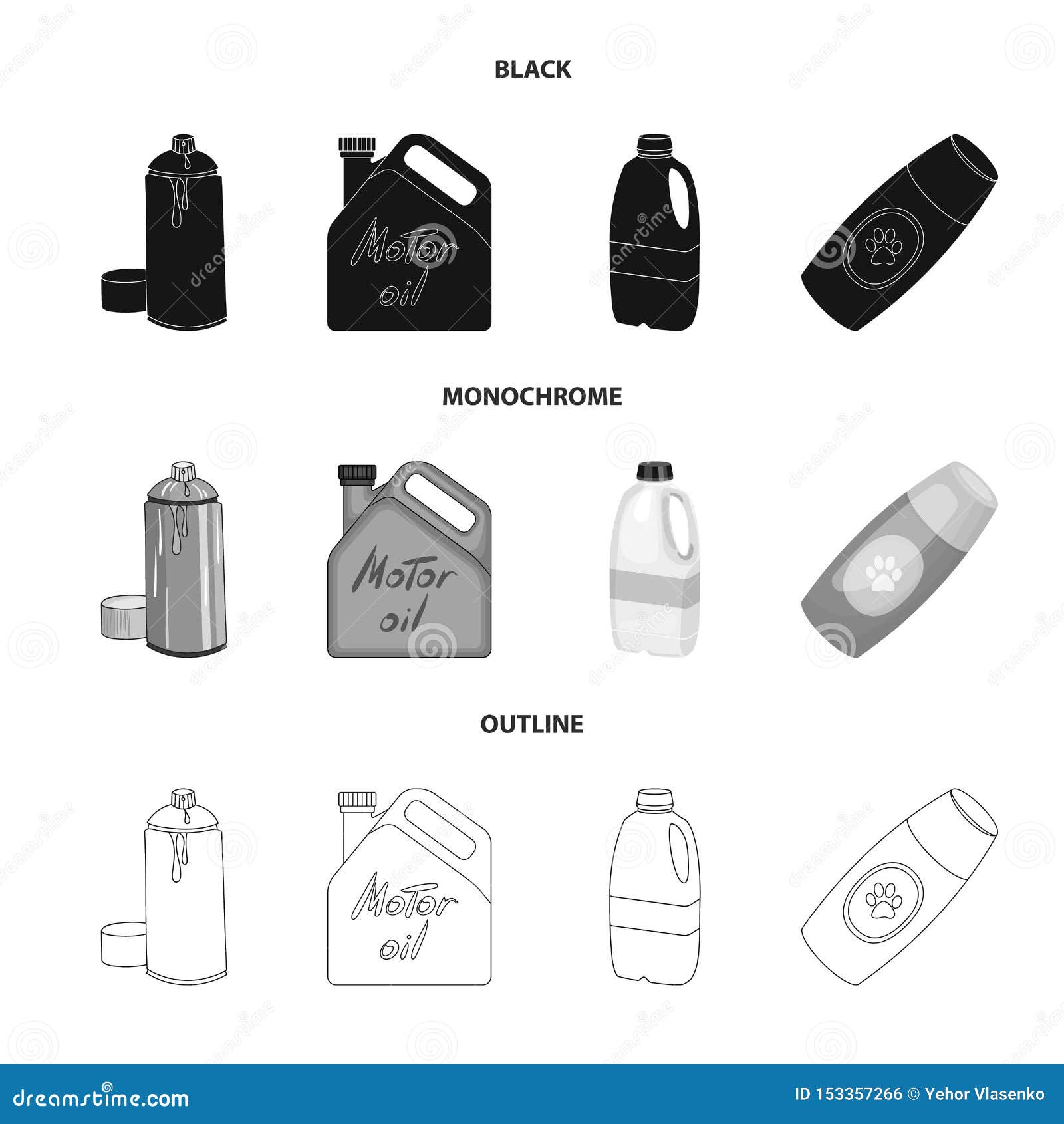 Vector Design of Plastic and Container Icon. Collection of Plastic and ...