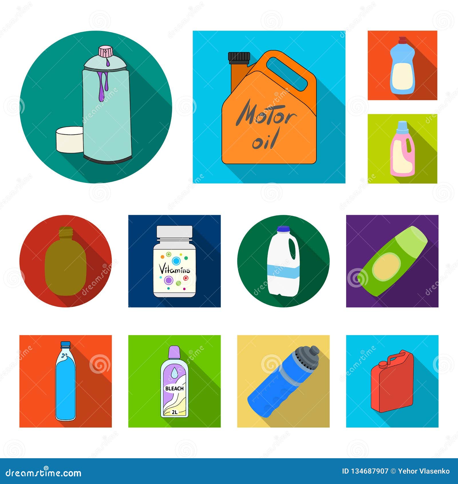 Vector Design of Plastic and Container Icon. Set of Plastic and ...