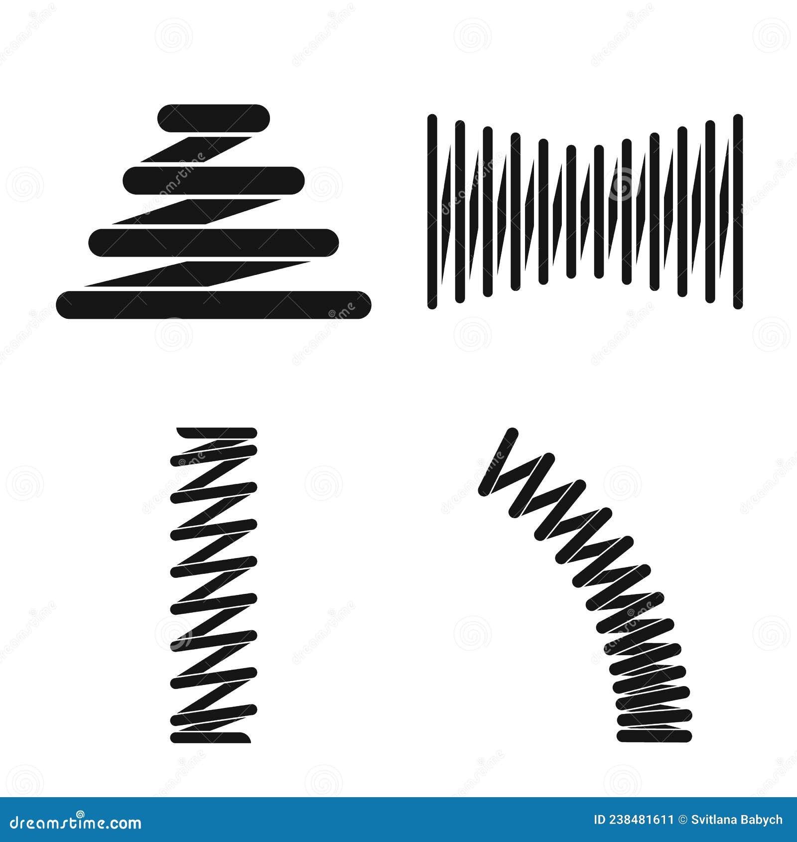 Vector Design of Pressure and Elastic Icon. Collection of Pressure and ...