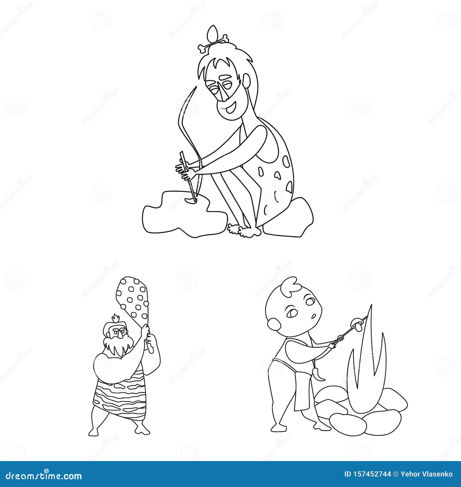 Vector Design of Primitive and Archeology Symbol. Set of Primitive and ...