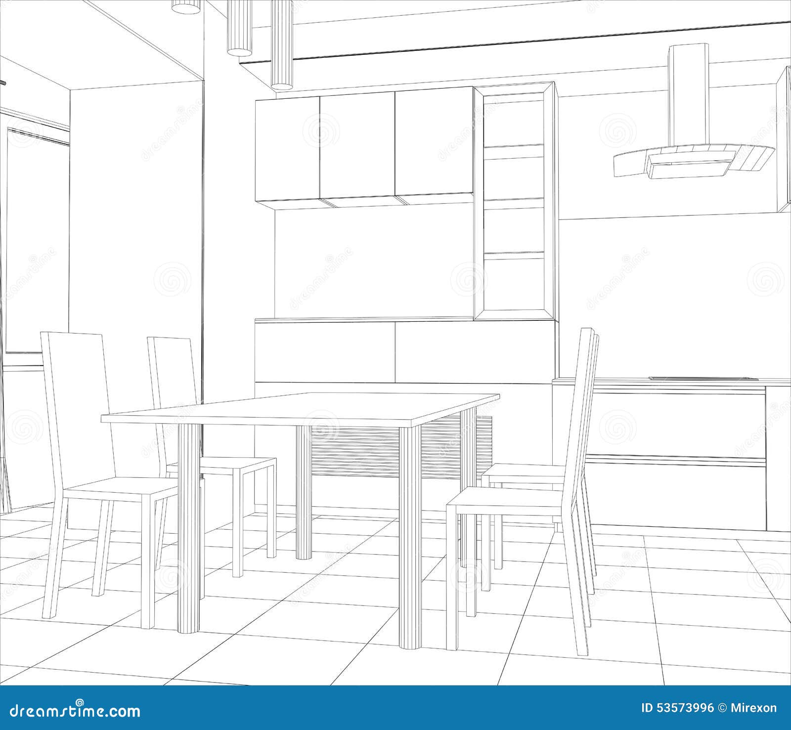 Vector Design Process in Wire-frame Illustration Stock Vector ...