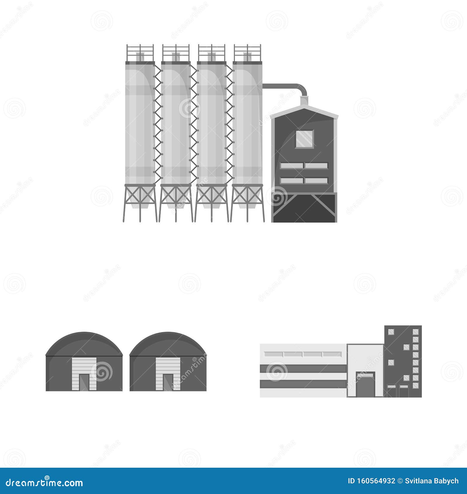 Vector Design of Production and Structure Icon. Set of Production and ...