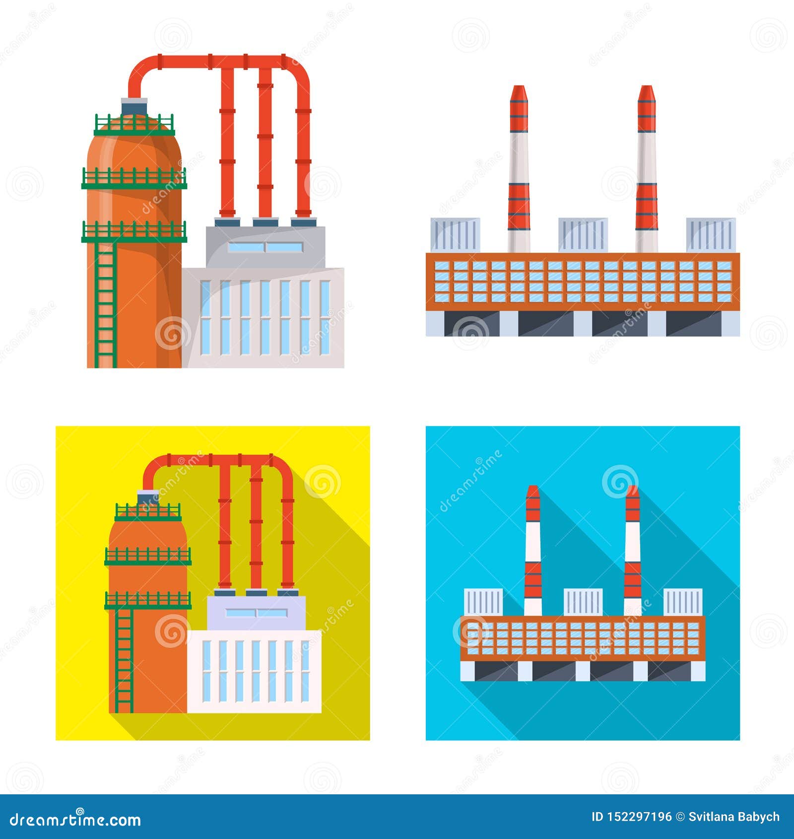 Vector Design of Production and Structure Icon. Set of Production and ...