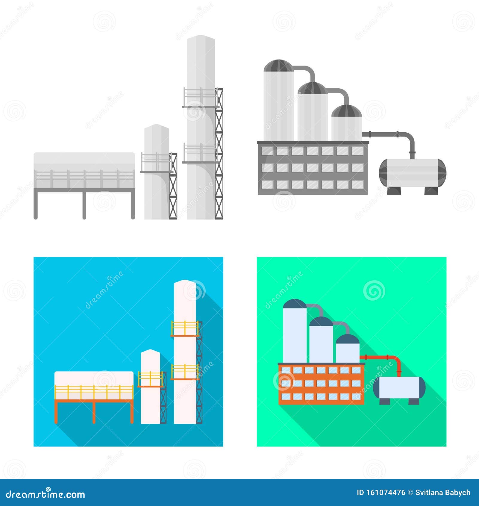 Vector Design of Production and Structure Icon. Set of Production and ...