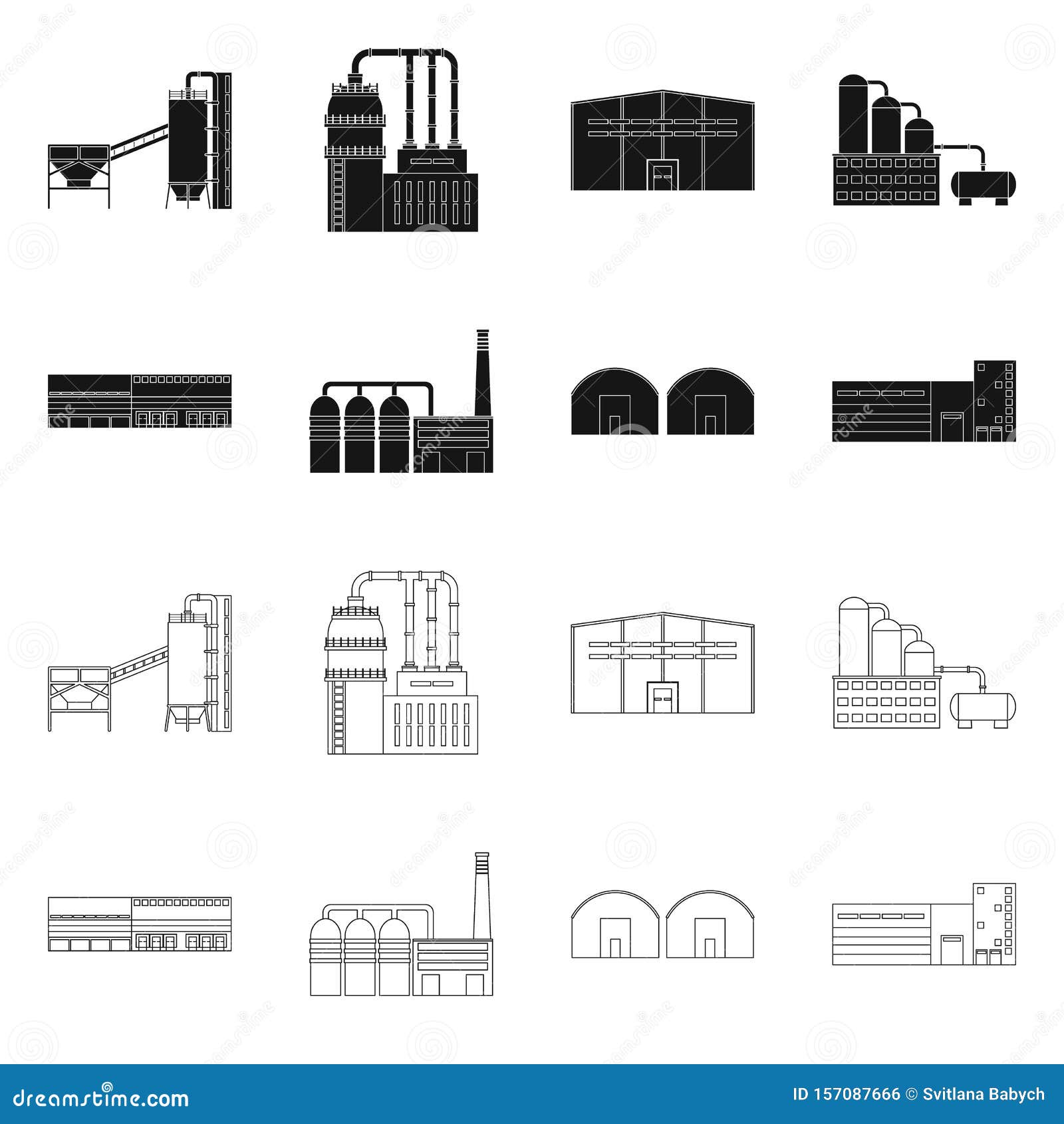 Vector Design of Production and Structure Logo. Collection of ...