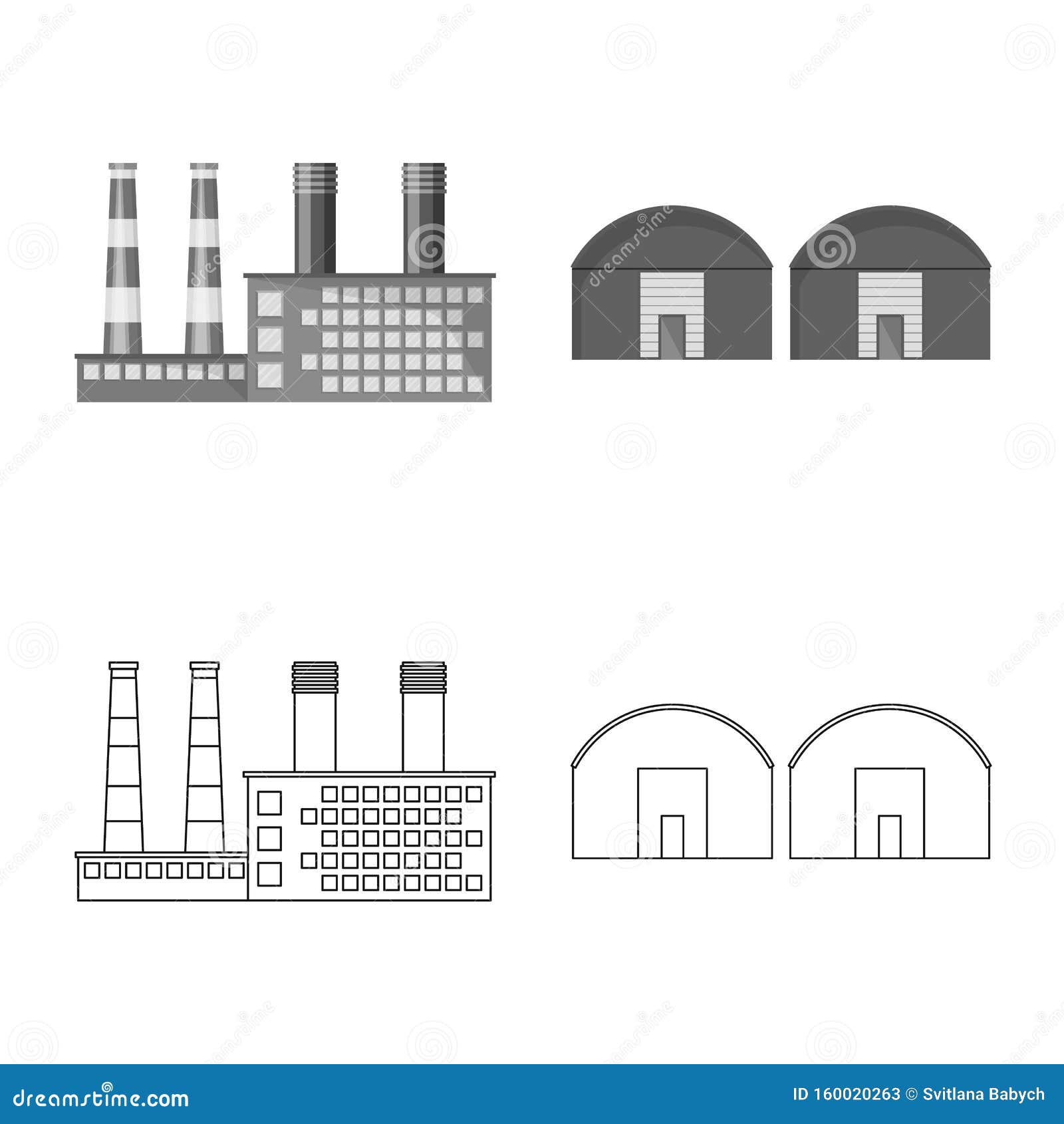 Vector Design of Production and Structure Logo. Set of Production and ...
