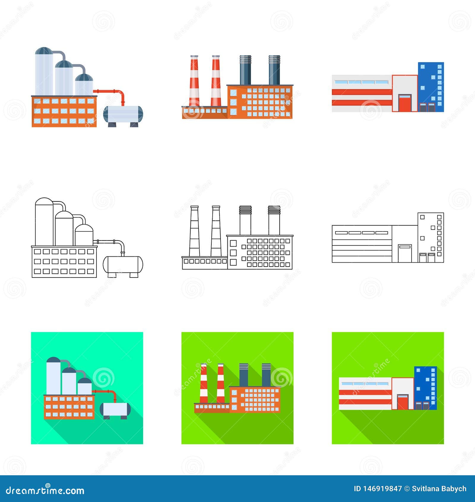Vector Design of Production and Structure Sign. Collection of ...