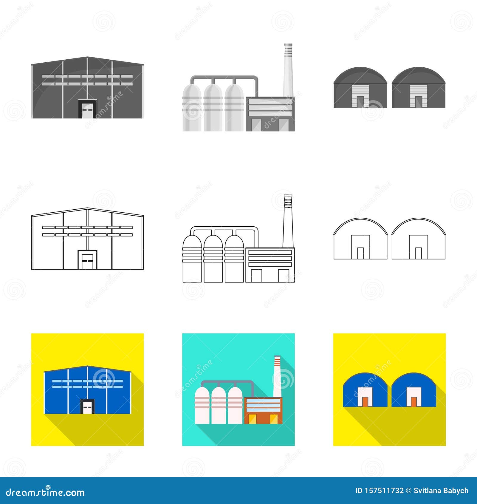 Vector Design of Production and Structure Sign. Collection of ...