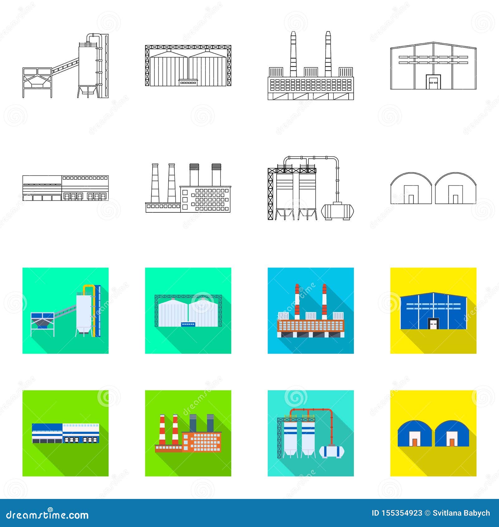 Vector Design of Production and Structure Sign. Collection of ...