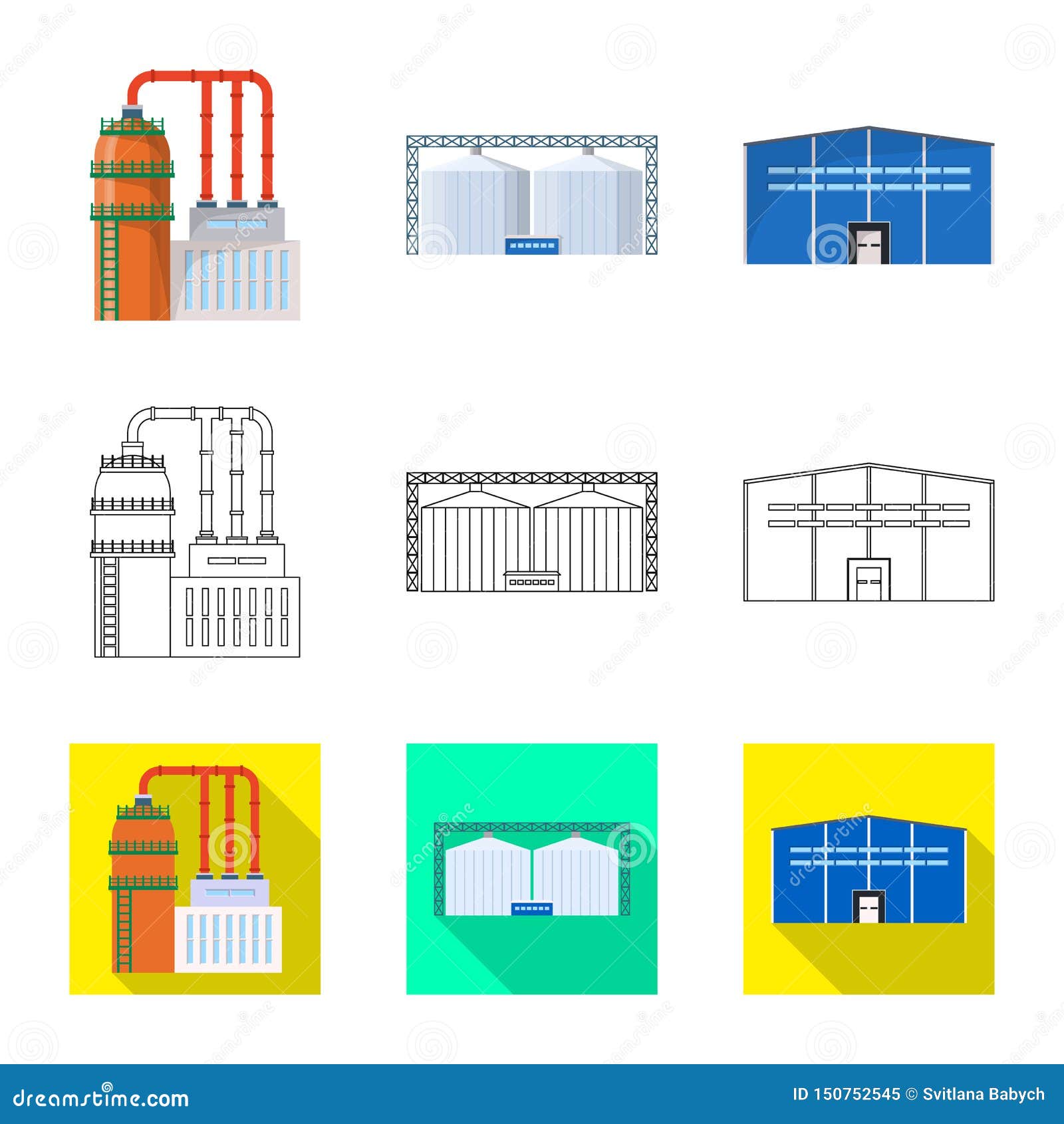 Vector Design of Production and Structure Symbol. Collection of ...