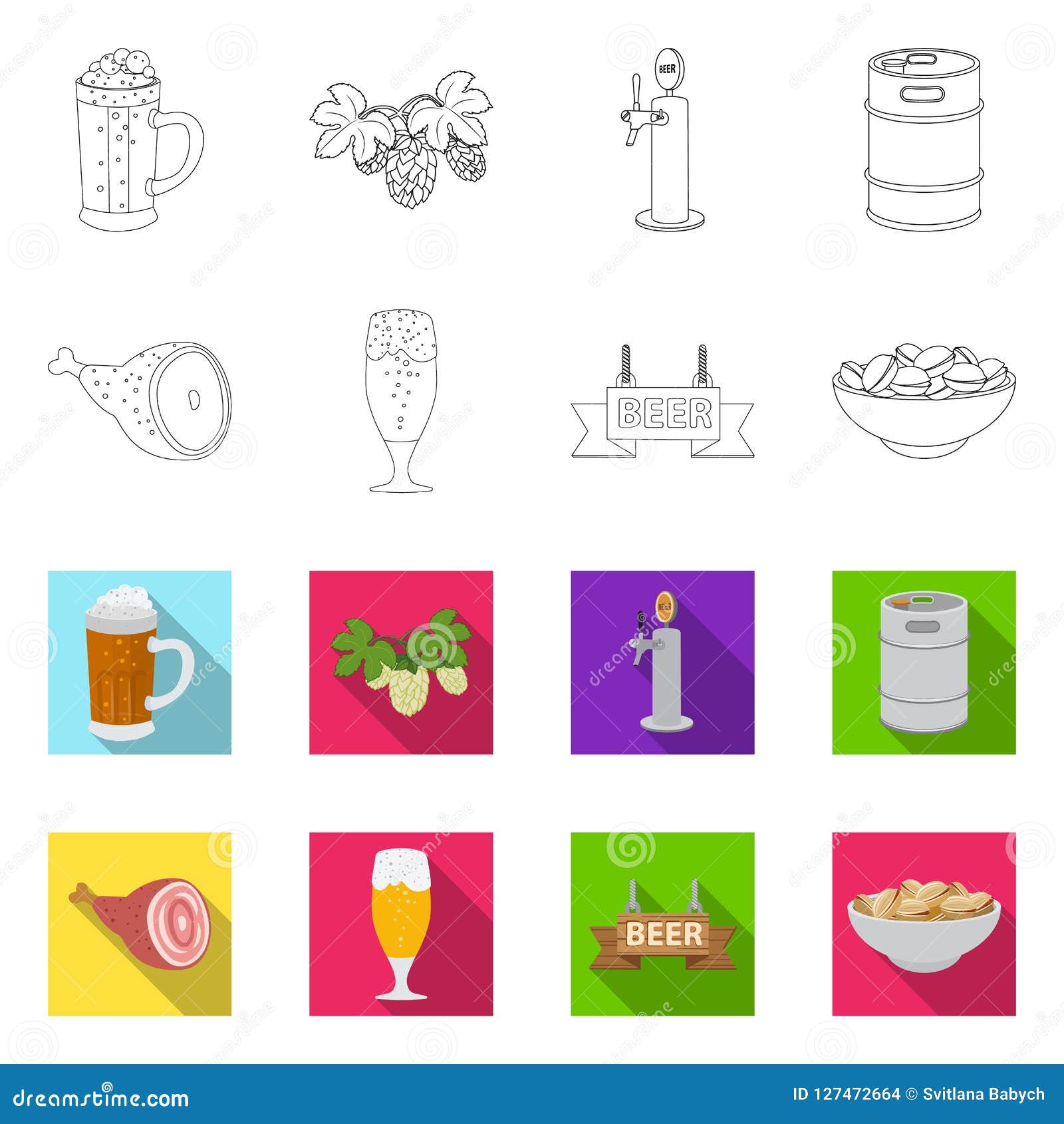 Isolated Object of Pub and Bar Icon. Set of Pub and Interior Stock ...