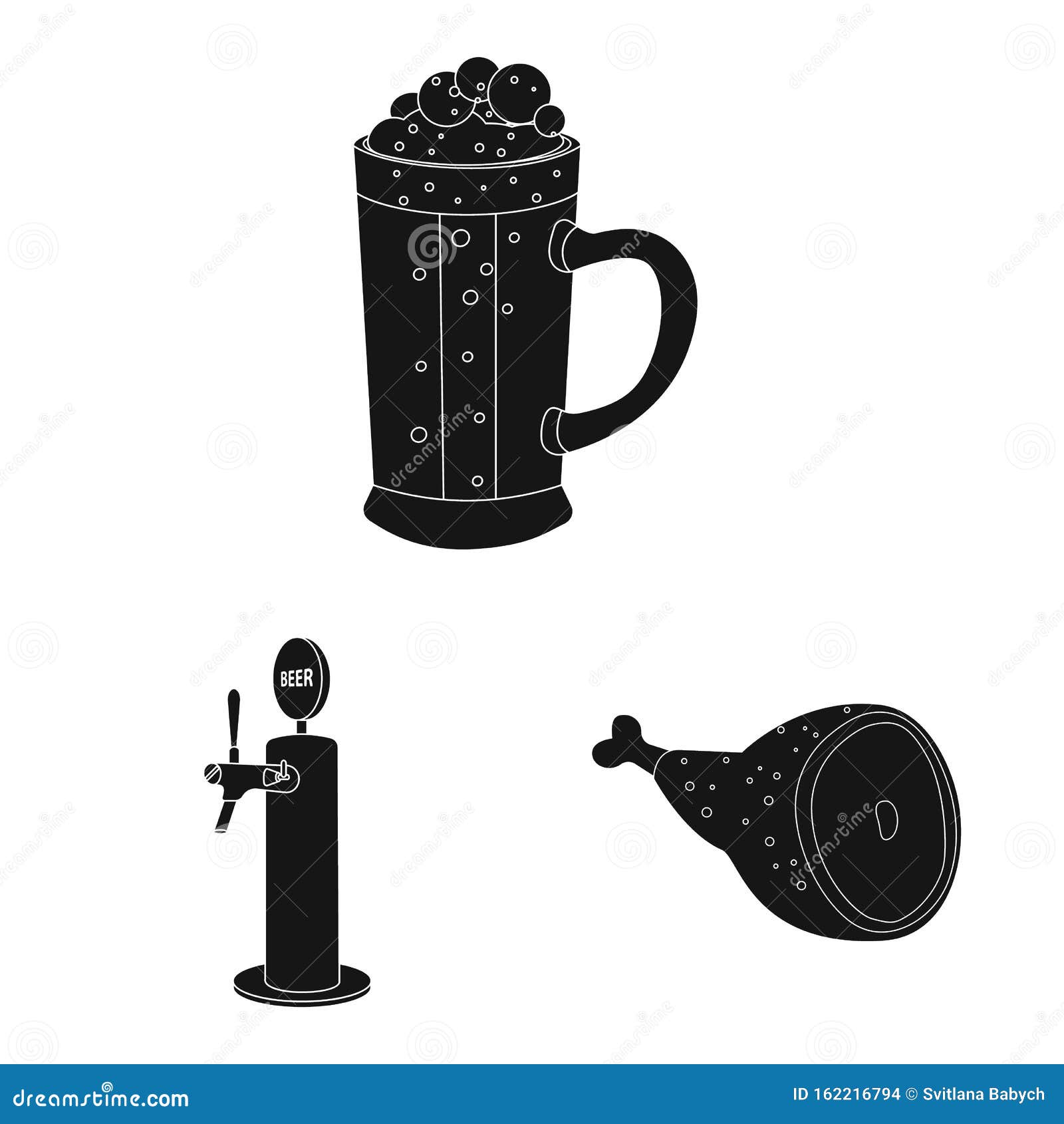 Vector Design of Pub and Bar Symbol. Set of Pub and Interior Stock ...