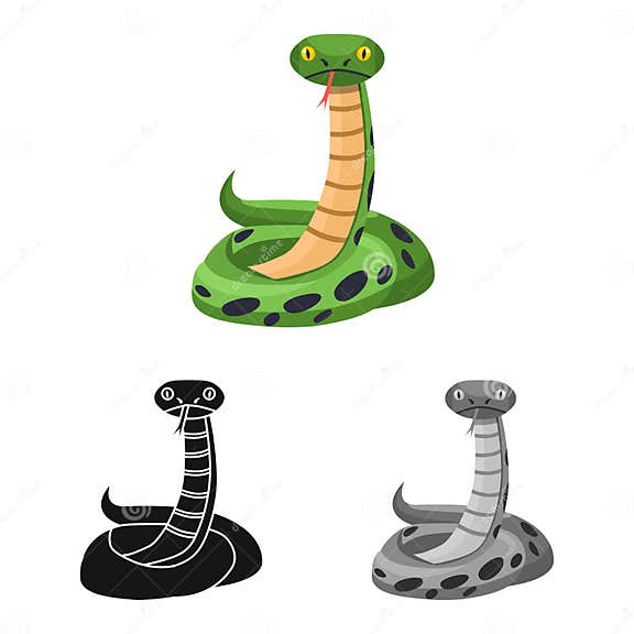 Isolated Object of Python and Serpent Icon. Web Element of Python and ...