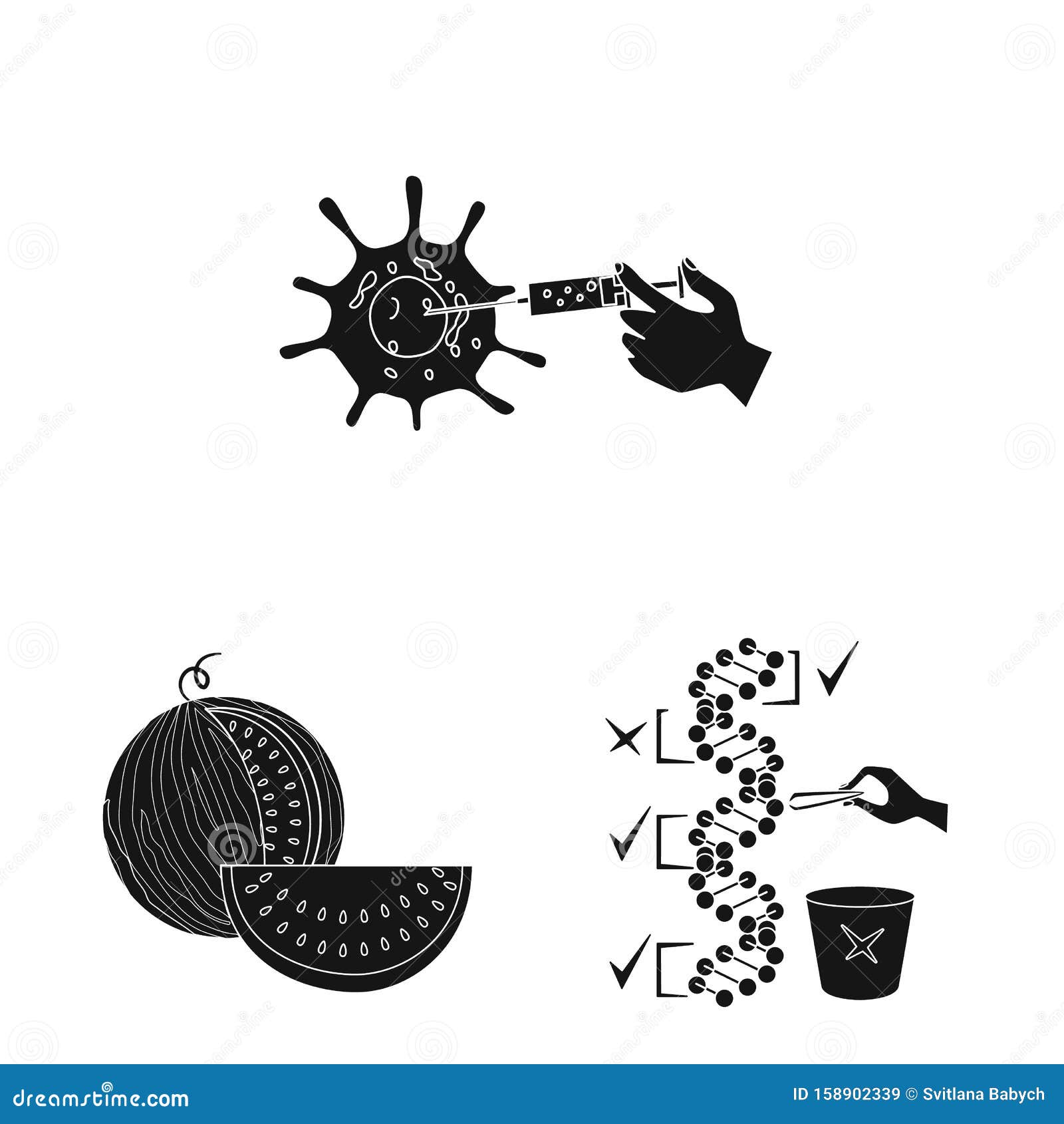 Vector Design of Quality and Laboratory Symbol. Set of Quality and ...