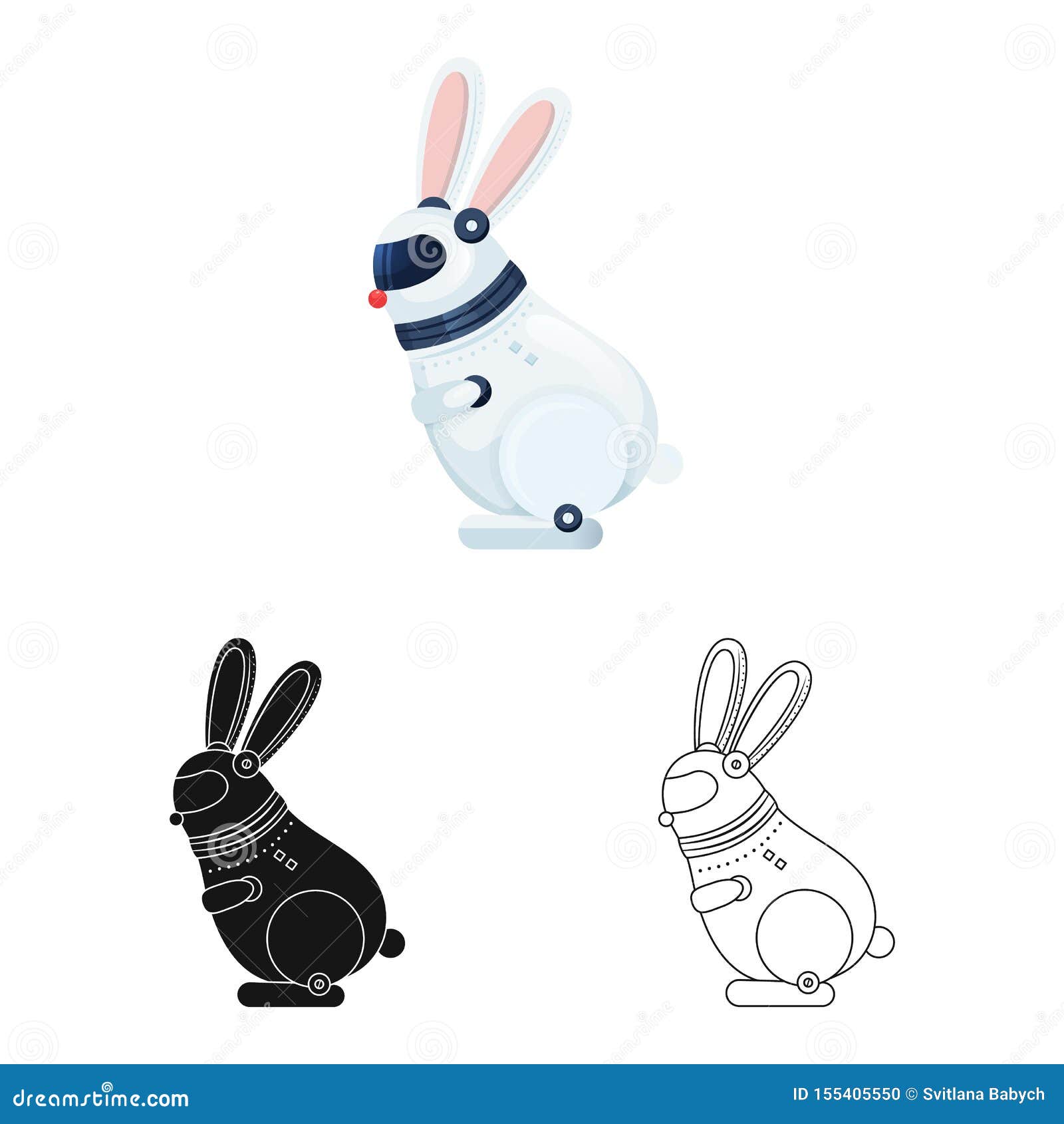 Vector Design of Rabbit and Animal Sign. Set of Rabbit and Intelligence ...