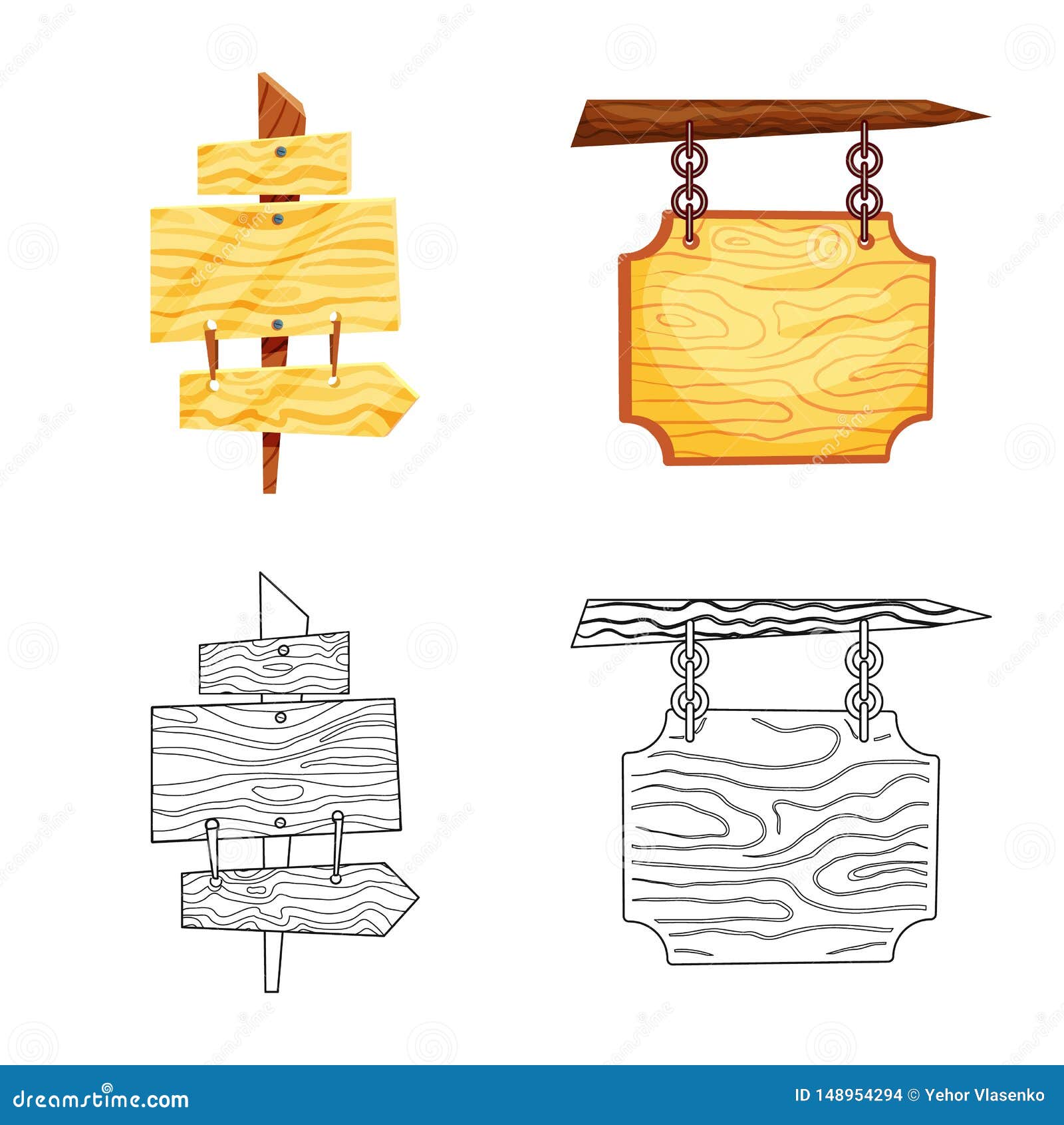 Isolated Object Of Raw And Forest Symbol Set Of Raw And Hardwood