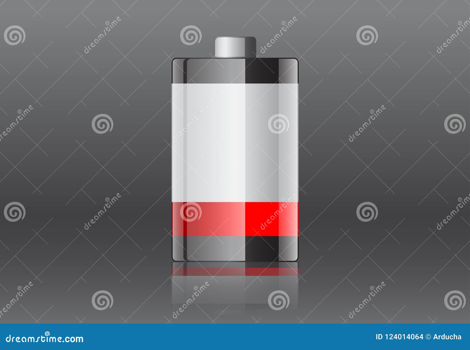 Empty battery condition stock vector. Illustration of mark - 124014064