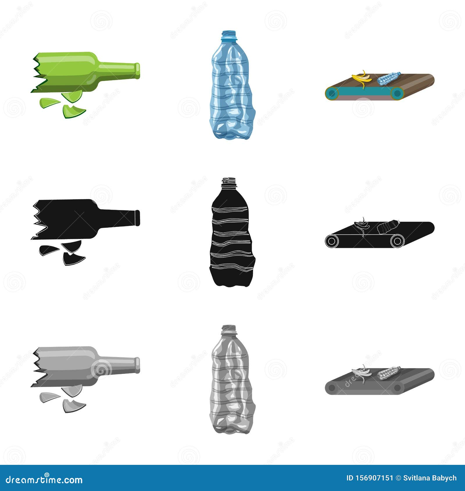 Isolated Object of Refuse and Junk Logo. Set of Refuse and Waste Vector ...