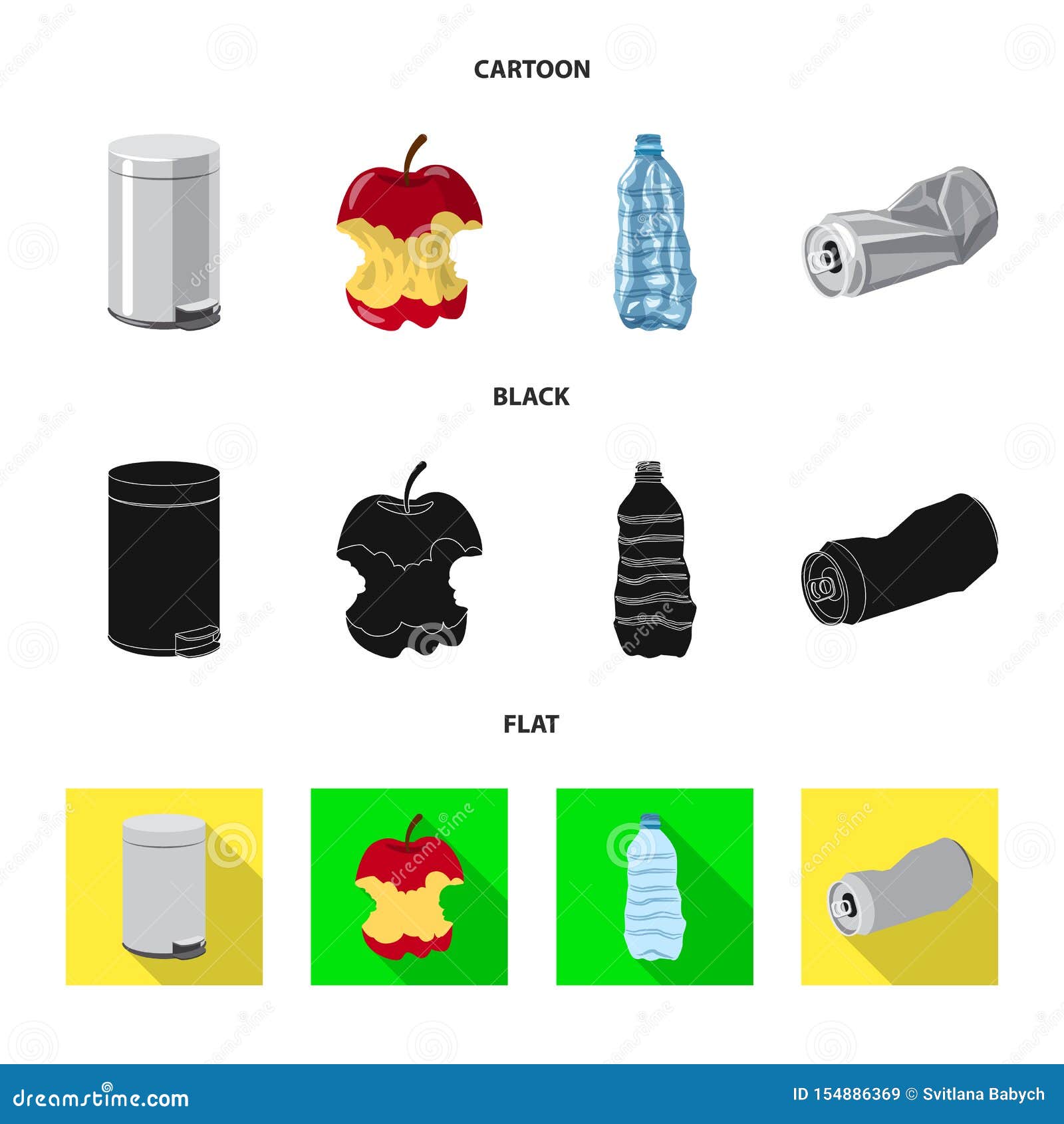 Vector Design of Refuse and Junk Logo. Collection of Refuse and Waste ...