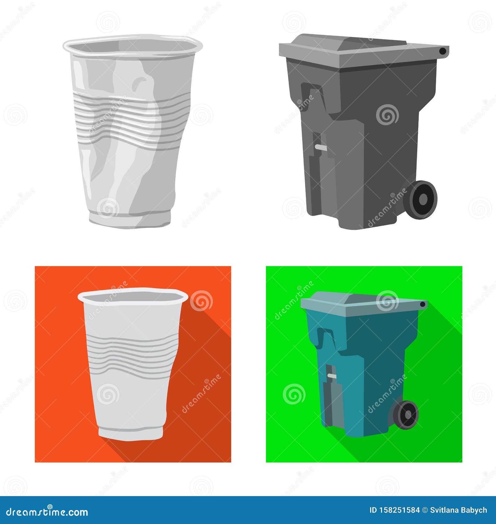 Vector Design of Refuse and Junk Sign. Set of Refuse and Waste Stock ...