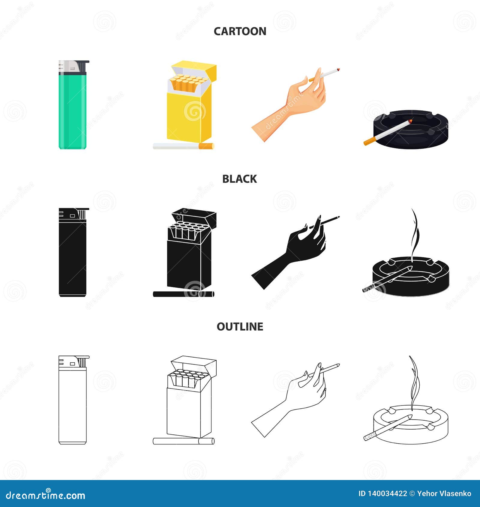 Vector Design of Refuse and Stop Logo. Set of Refuse and Habit Stock ...