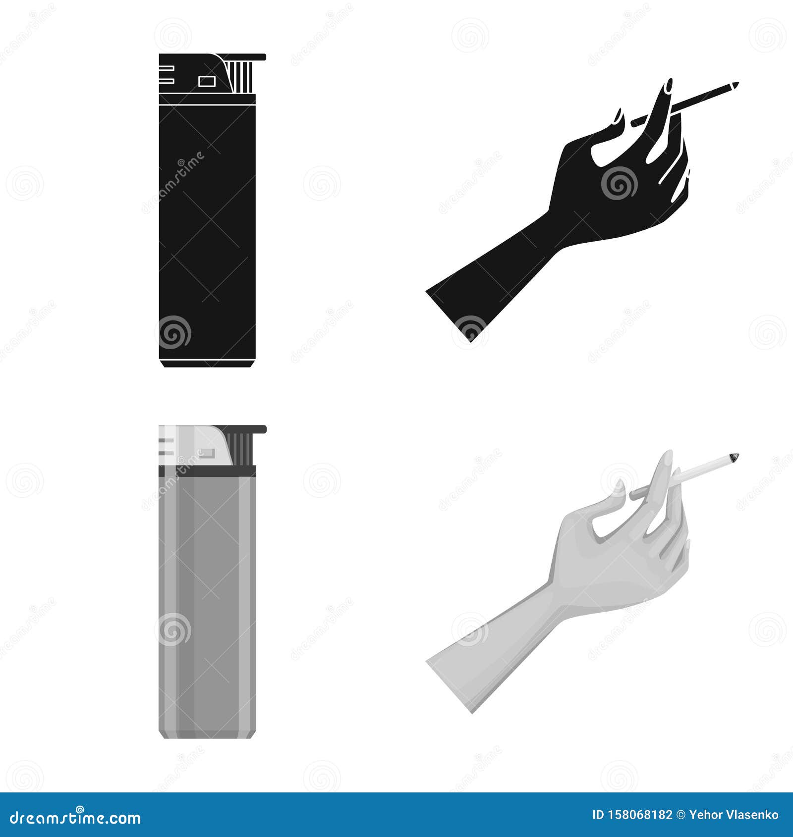 Vector Design of Refuse and Stop Symbol. Set of Refuse and Habit Vector ...