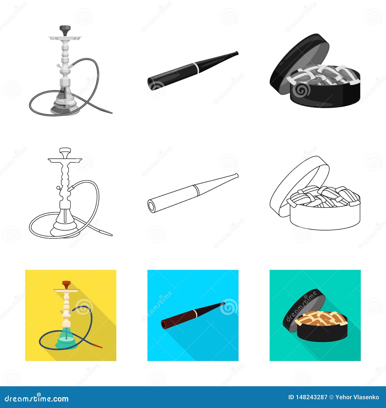 Isolated Object of Refuse and Stop Icon. Collection of Refuse and Habit ...