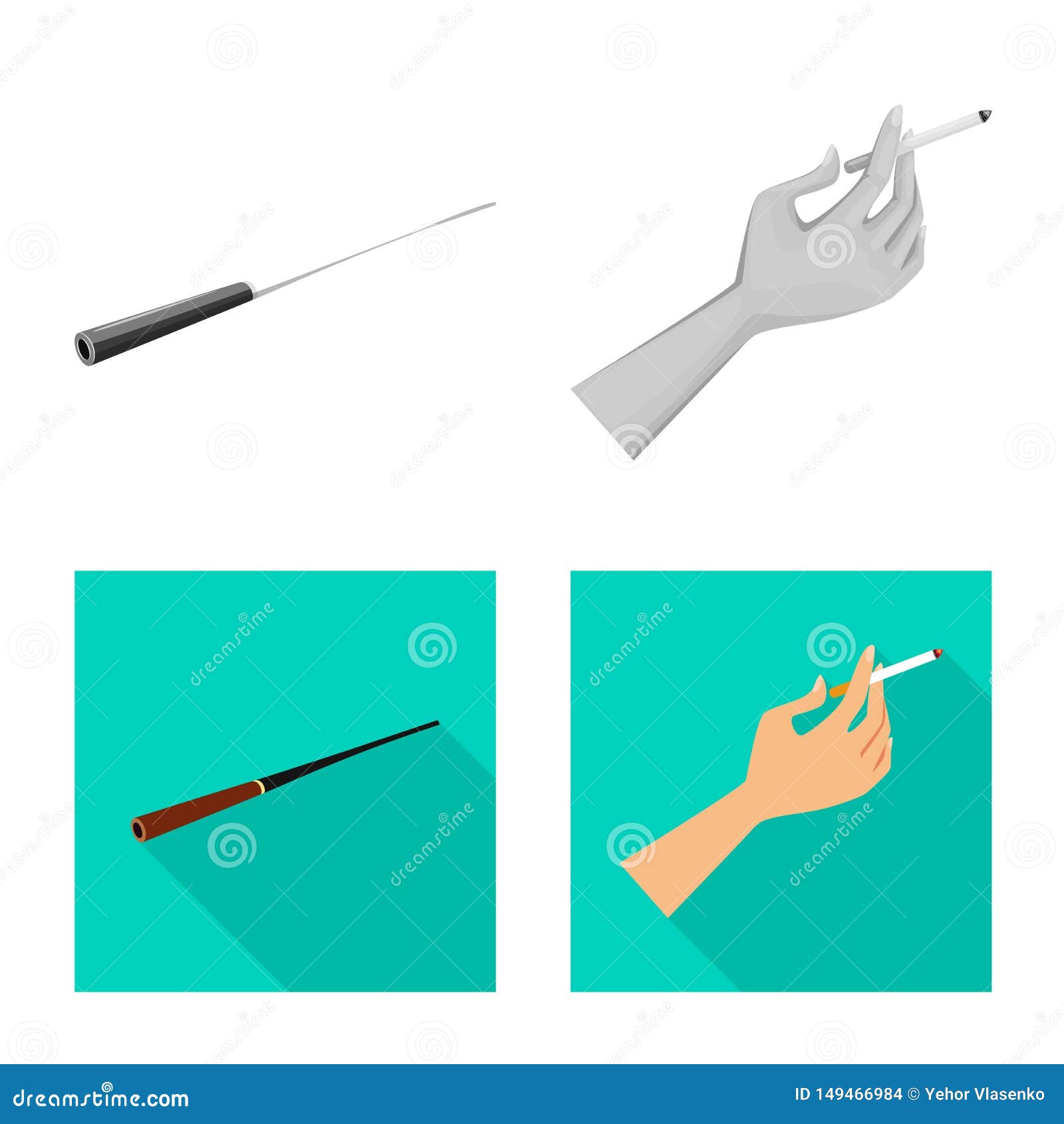 Vector Design of Refuse and Stop Symbol. Set of Refuse and Habit Stock ...