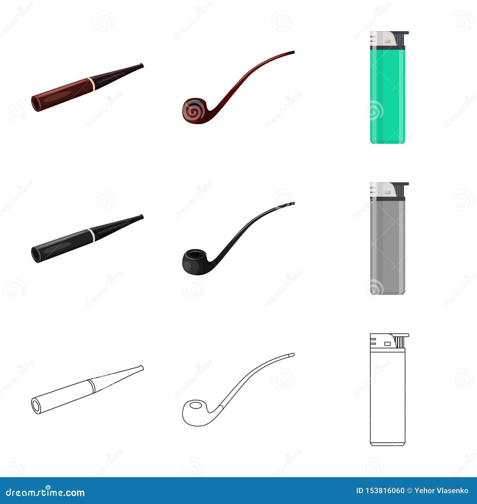 Vector Design of Refuse and Stop Symbol. Set of Refuse and Habit Stock ...