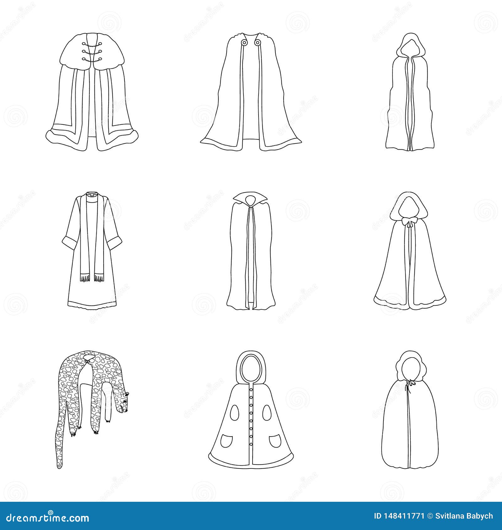 Vector Design of Robe and Garment Logo. Collection of Robe and Cloth ...