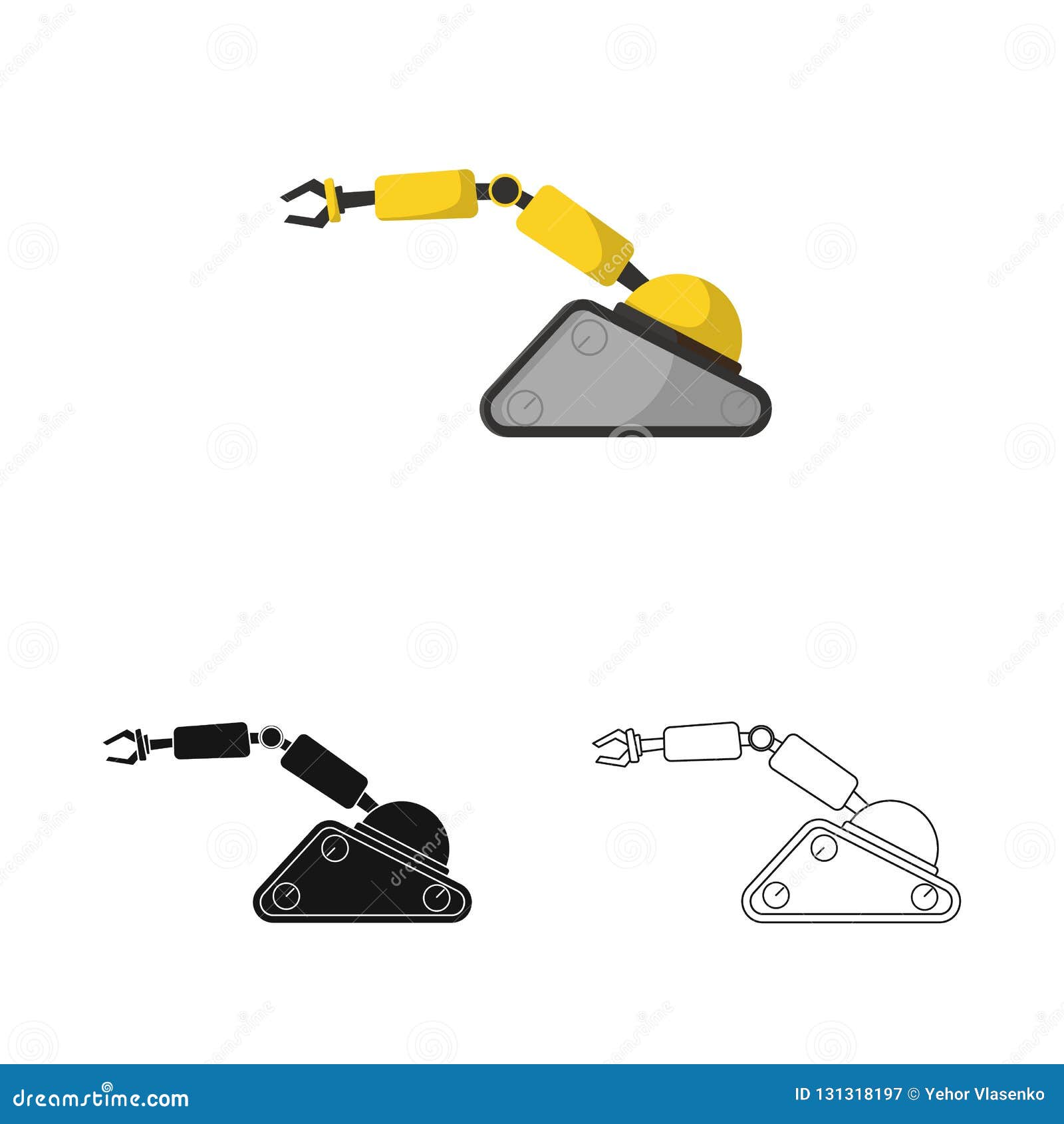 Isolated Object Of Robot And Factory Icon Collection Of Robot And