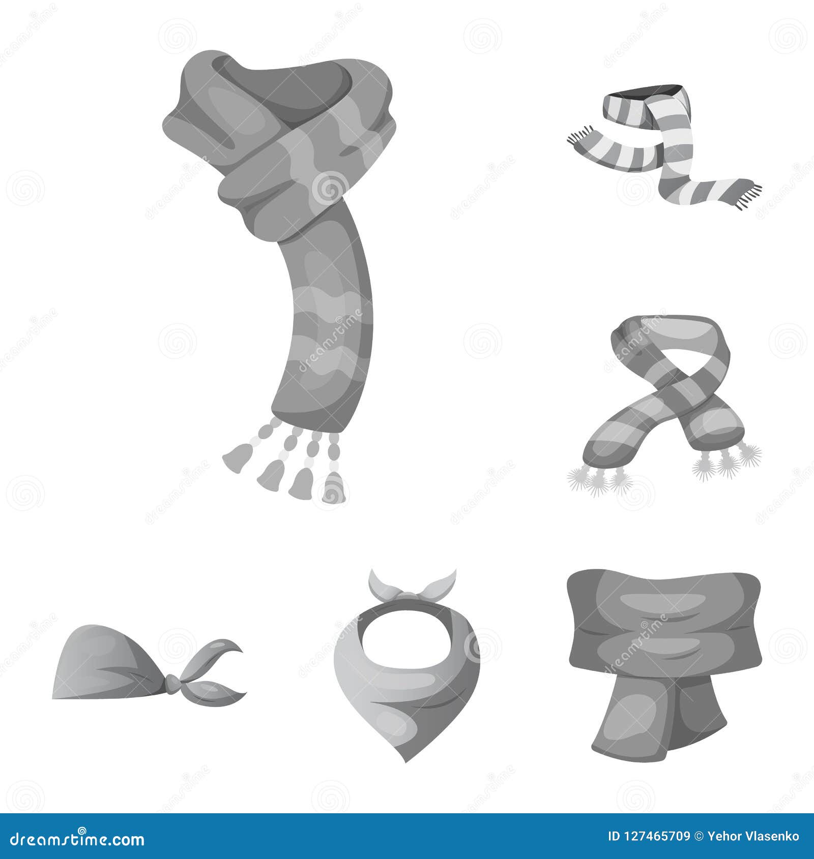 Isolated Object of Scarf and Shawl Logo. Set of Scarf and Accessory ...