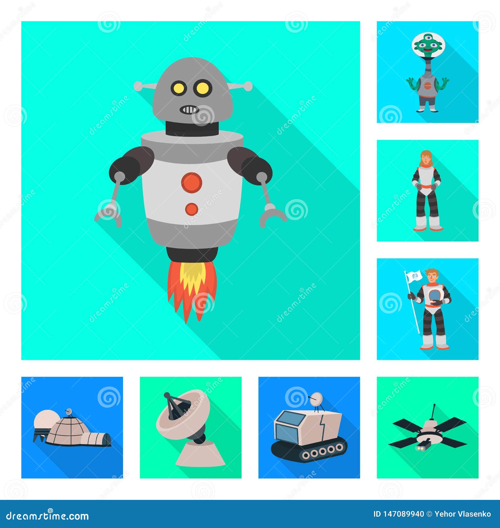 Vector Design of Science and Cosmic Logo. Collection of Science and ...