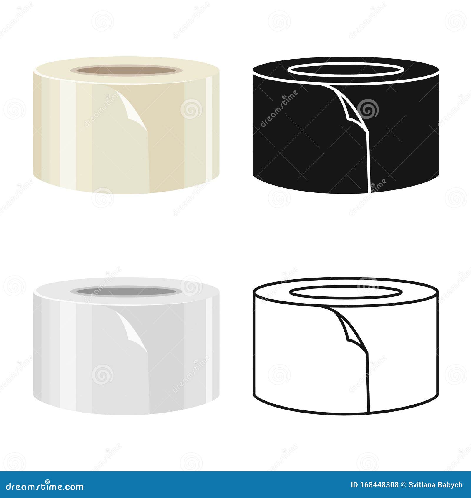 Vector Design of Scotch and Tape Logo. Graphic of Scotch and Roll ...