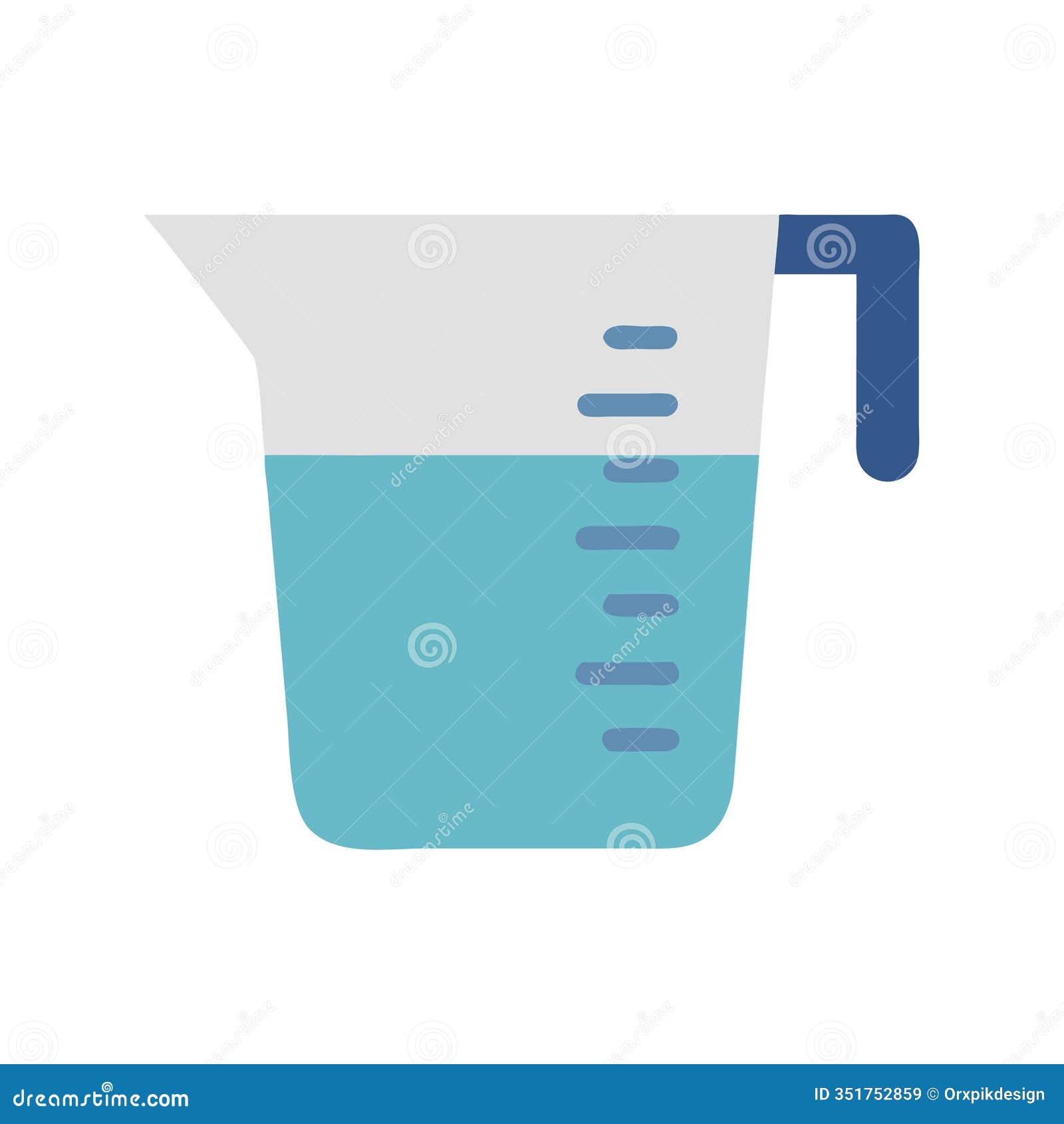 Measuring Cup Vector for Ingredients Stock Illustration - Illustration ...